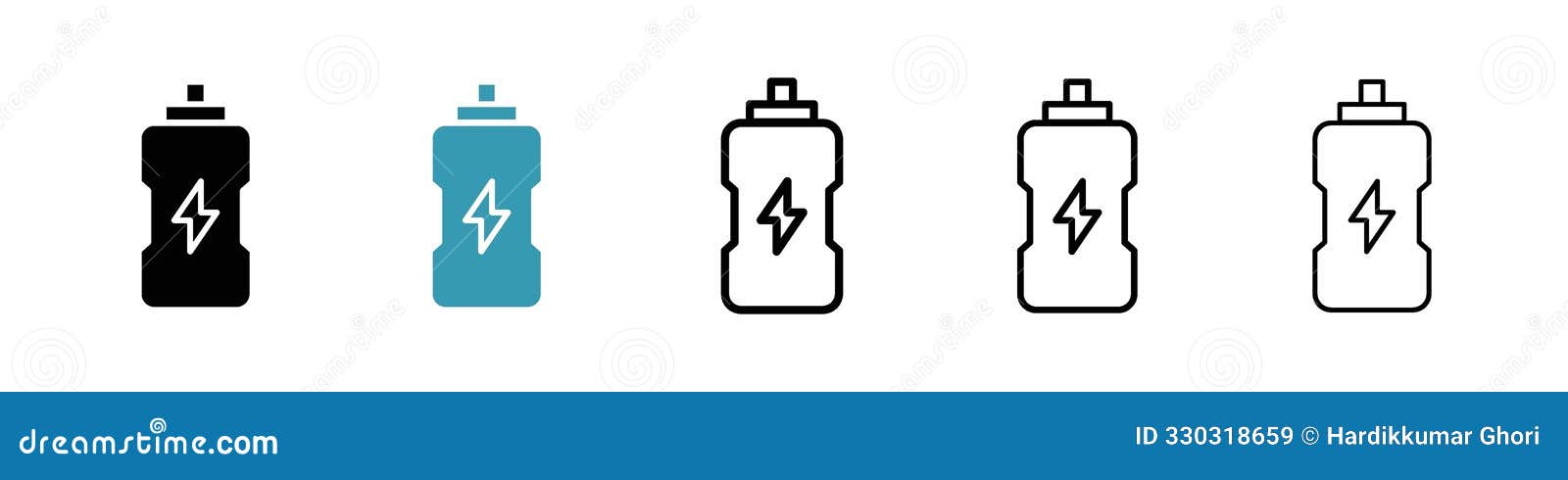 Isotonic Vector Icon In 6 Different Modern Styles. Black, Two Colored ...