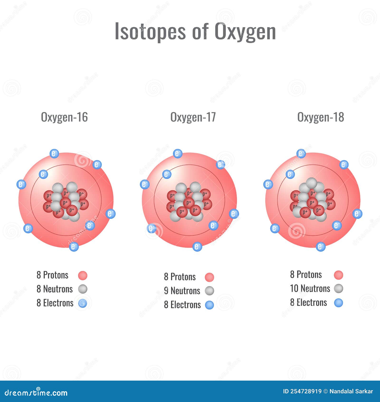 Nitrogen Isotopes. Structure Of Atome Vector Illustration ...