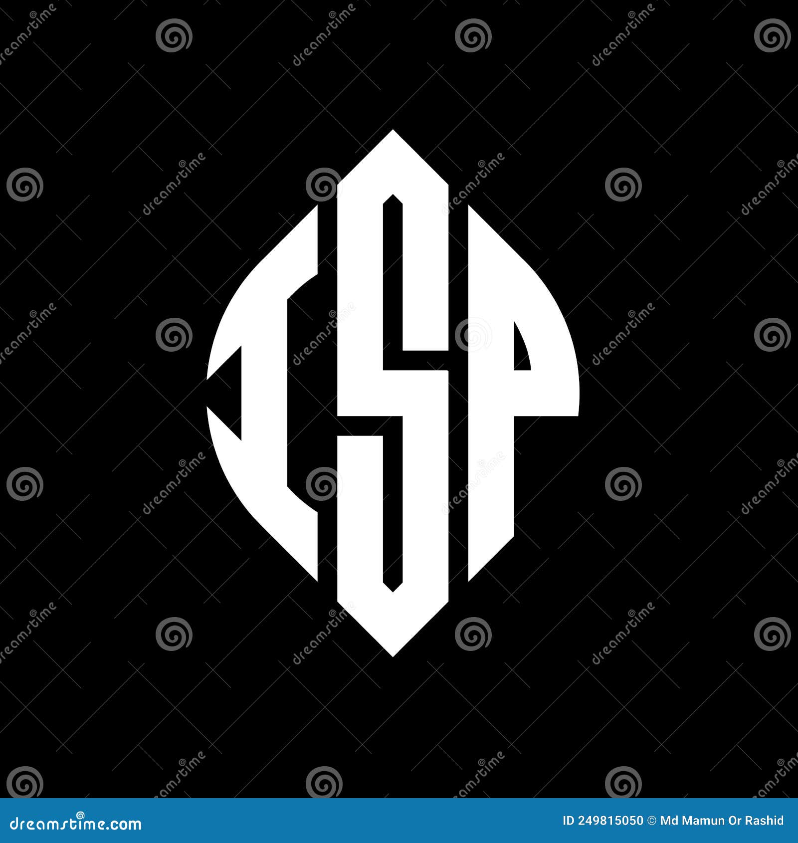 ISP Circle Letter Logo Design with Circle and Ellipse Shape. ISP ...