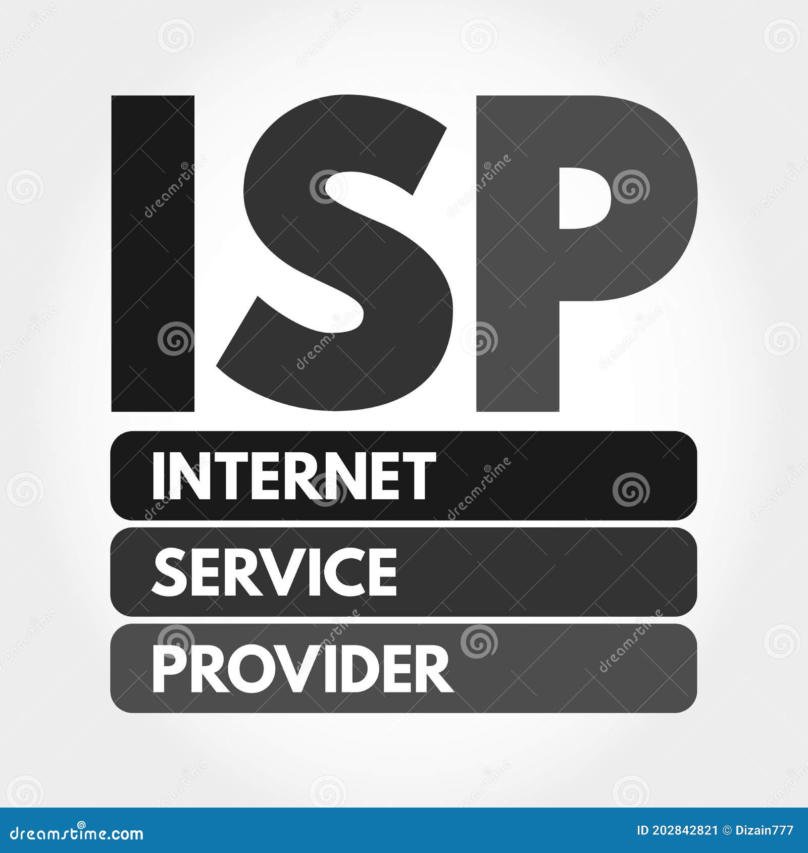 ISP - Internet Service Provider Acronym Concept Stock Illustration ...