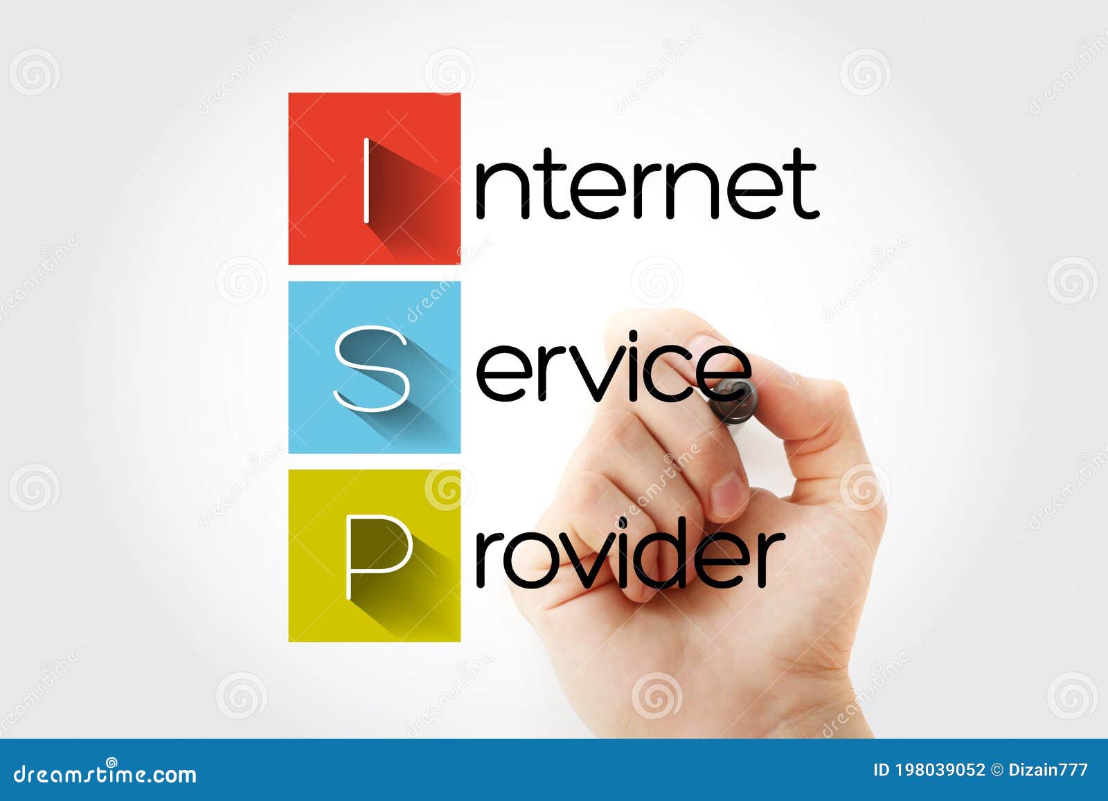 ISP - Internet Service Provider Acronym, Technology Concept Background ...