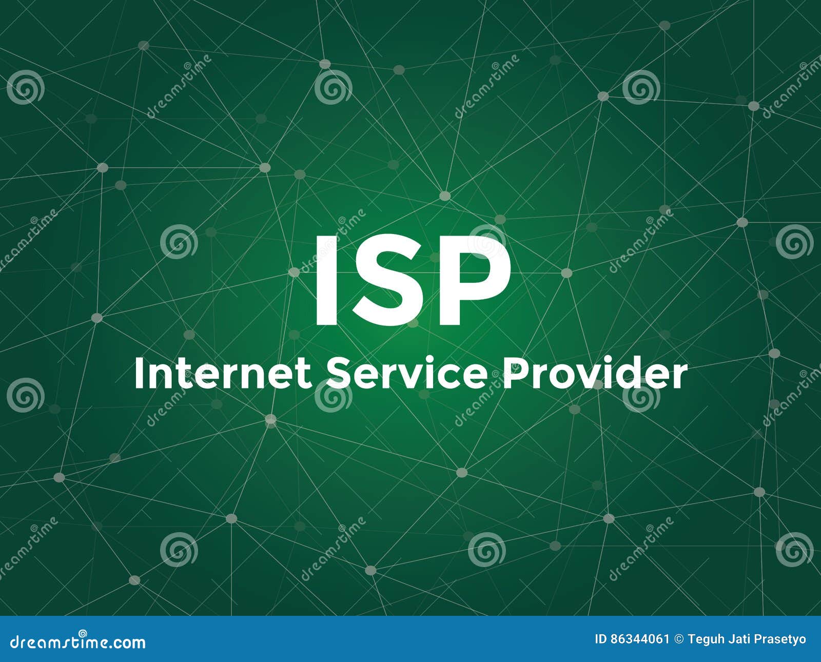 Isp Internet Service Provider White Text Illustration with Green ...