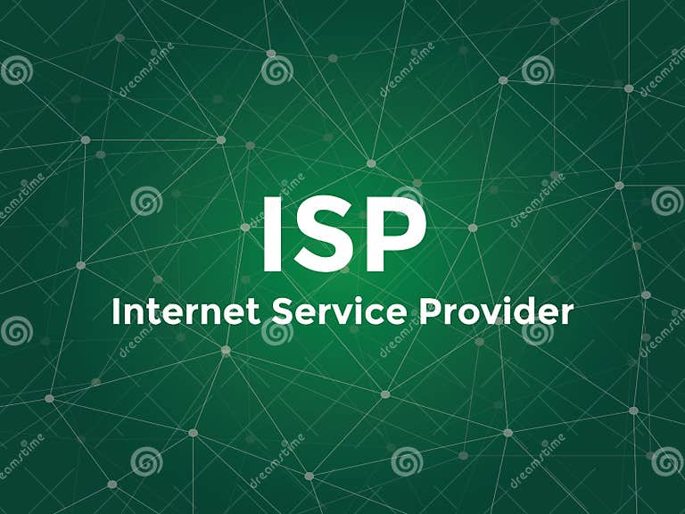 Isp Internet Service Provider White Text Illustration with Green ...