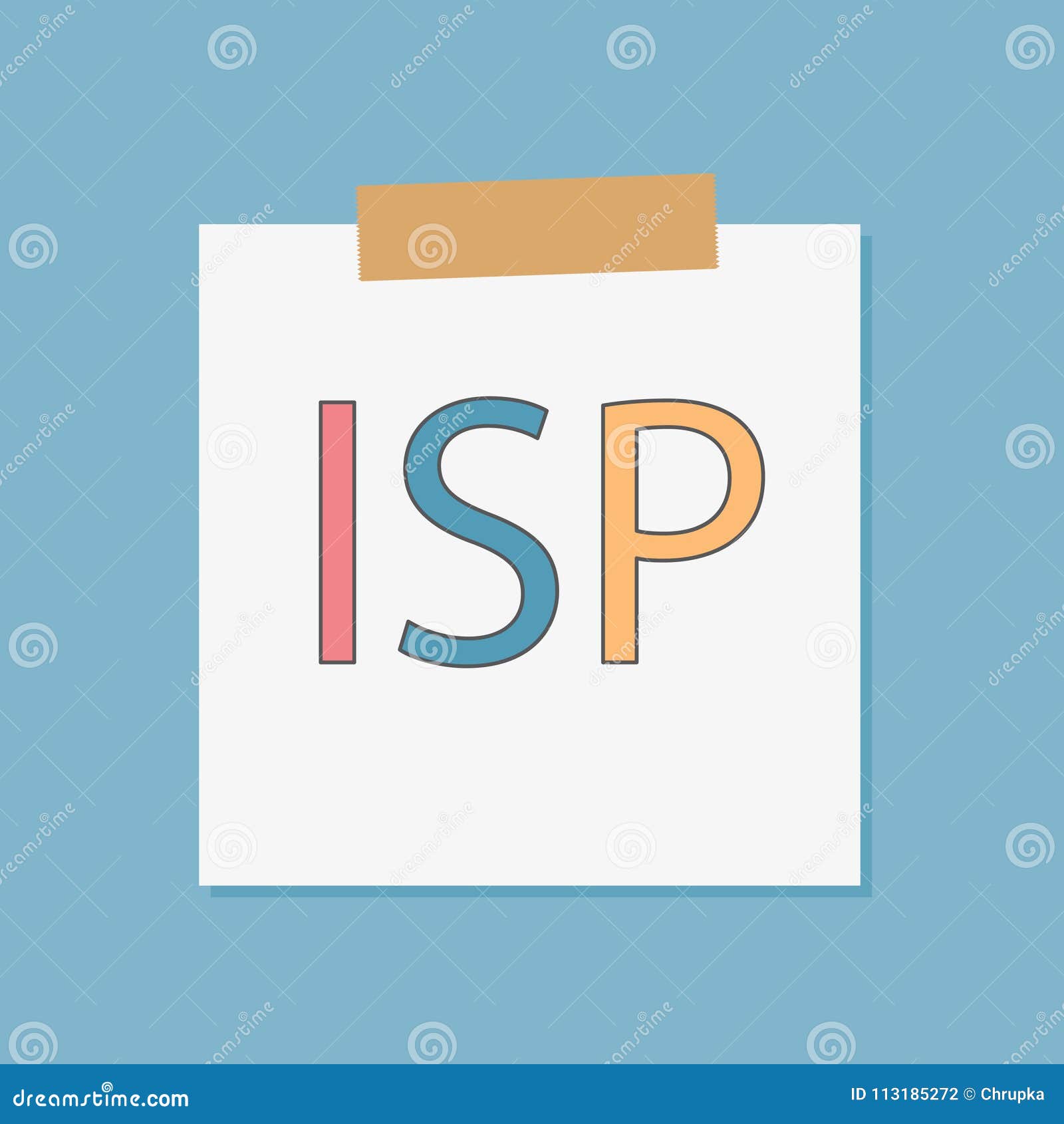 ISP Internet Service Provider Written in Notebook Paper Stock Vector ...