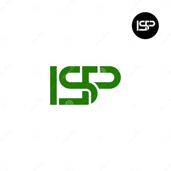 ISP Logo Letter Monogram Design Stock Vector - Illustration of monogram ...