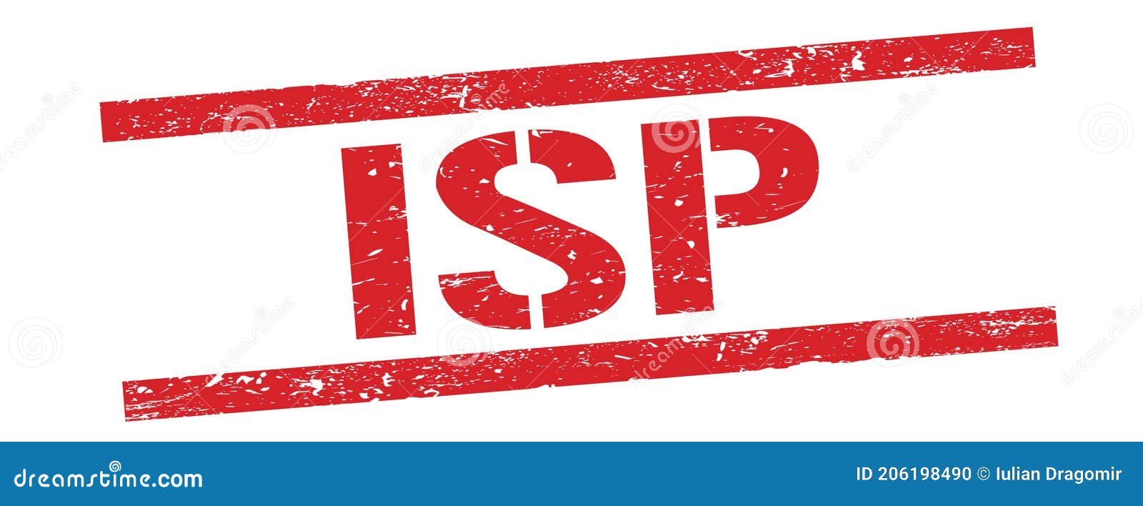 ISP Text on Red Vintage Lines Stamp Stock Illustration - Illustration ...