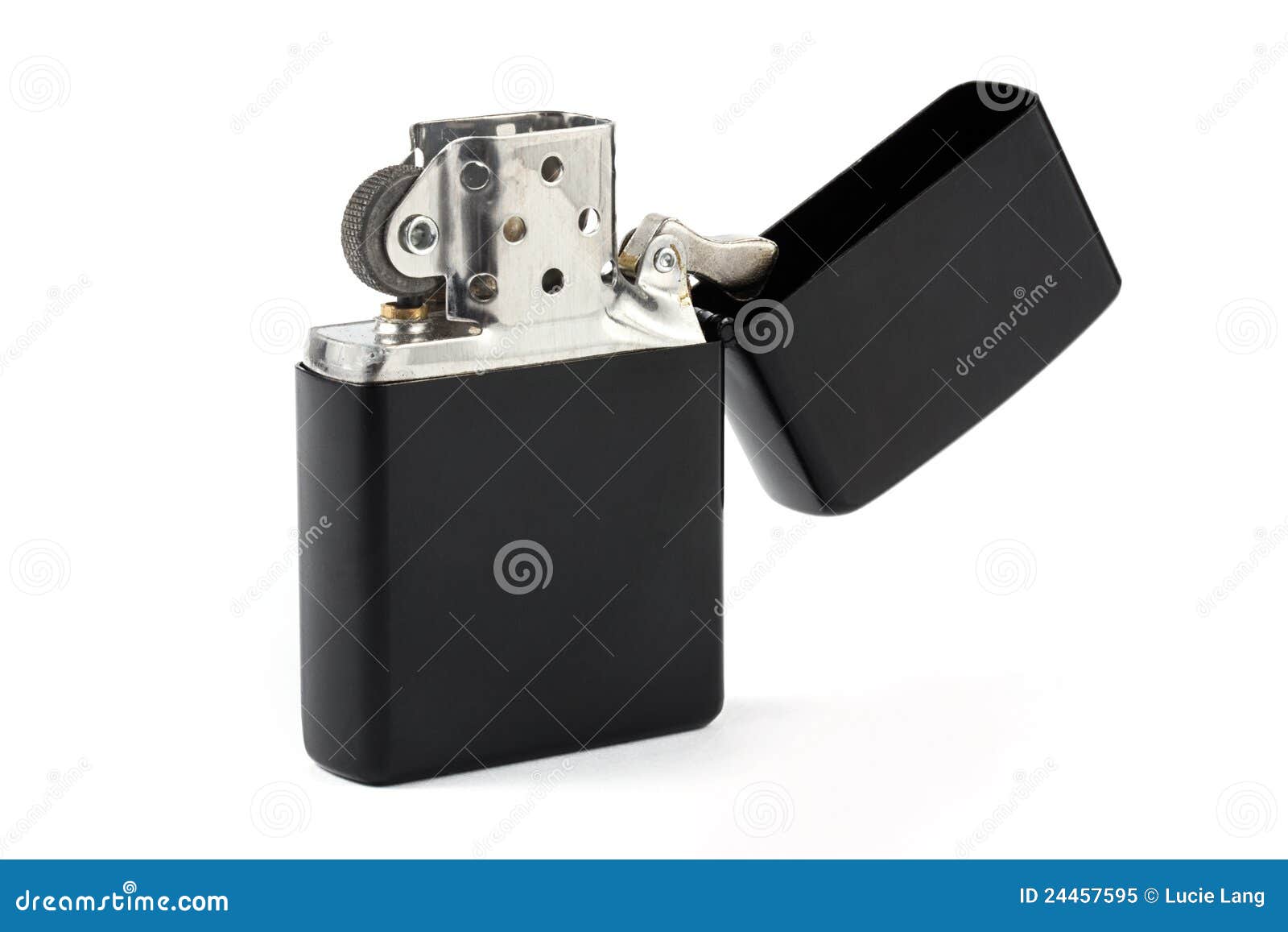 Isqueiro preto do cigarro imagem de stock. Imagem de queimado - 24457595