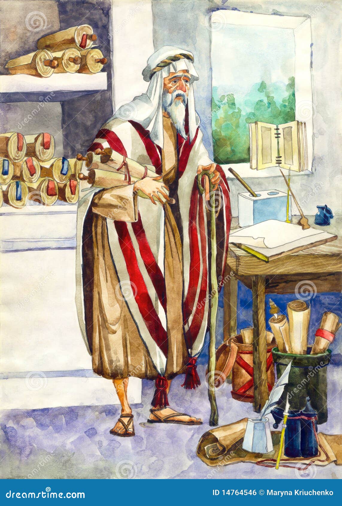 Israel antiguo. Escribano stock de ilustración. Ilustración de cabo ...