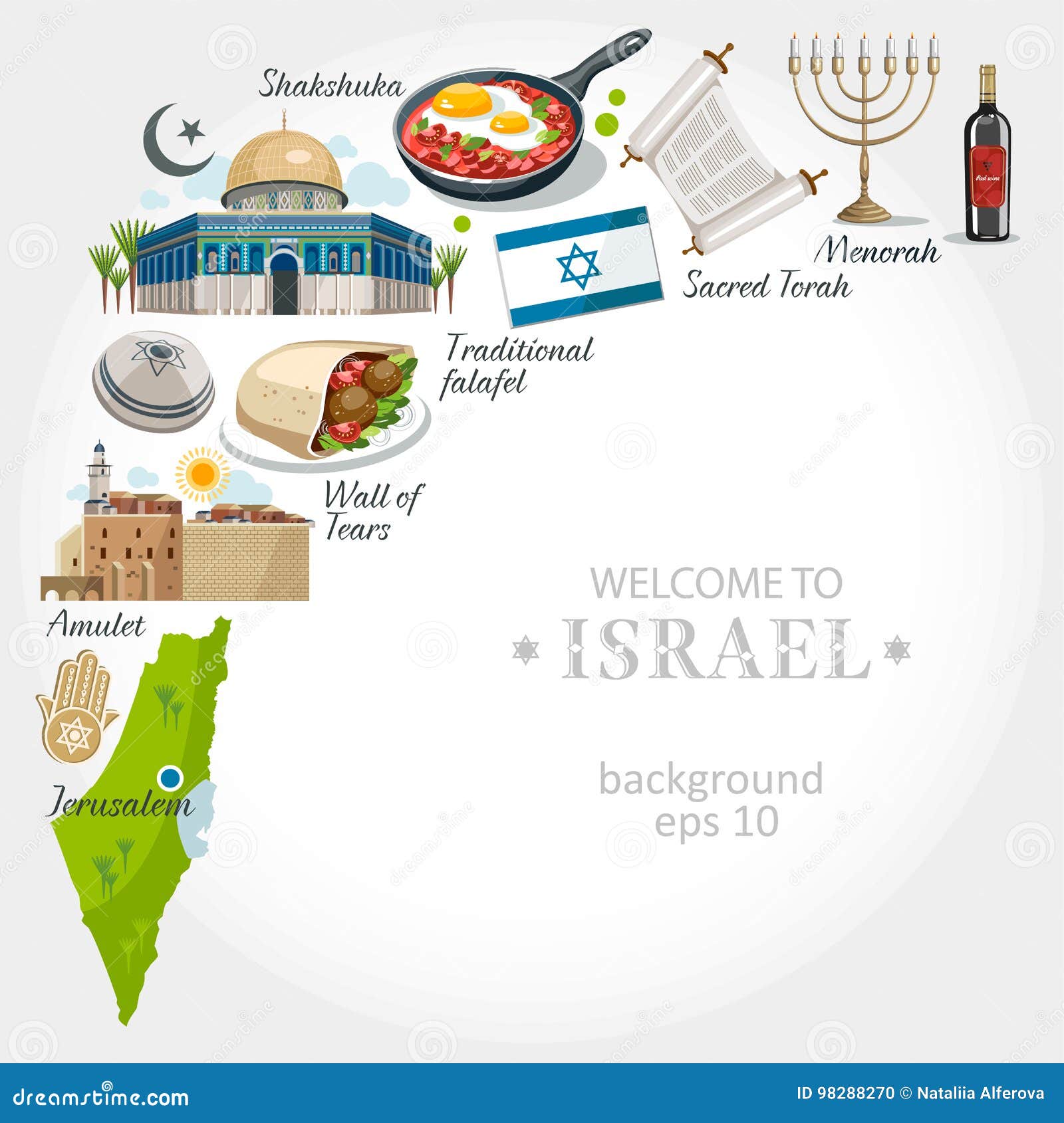 Israel Background Vector Illustration | CartoonDealer.com #31370012