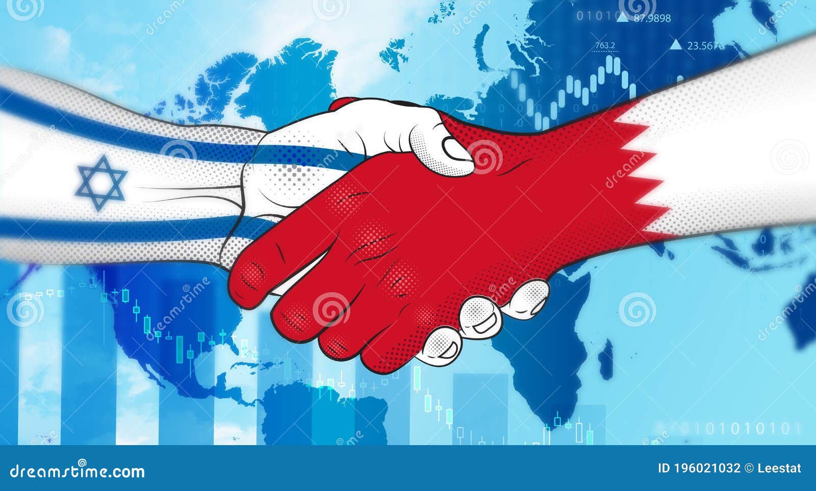Israel-Bahrain Relations. Bahrain and Israel Make an Arrangement. Stock ...