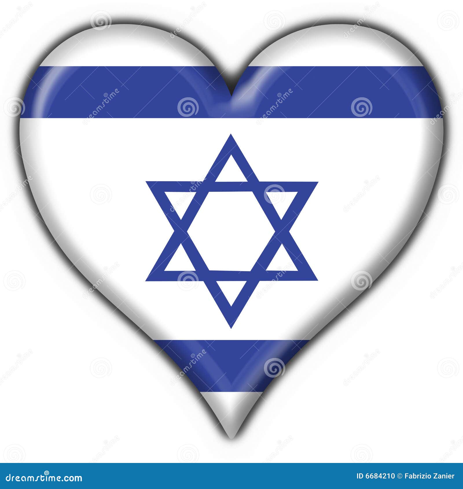 Israel Button Flag Heart Shape Stock Illustration - Illustration of ...