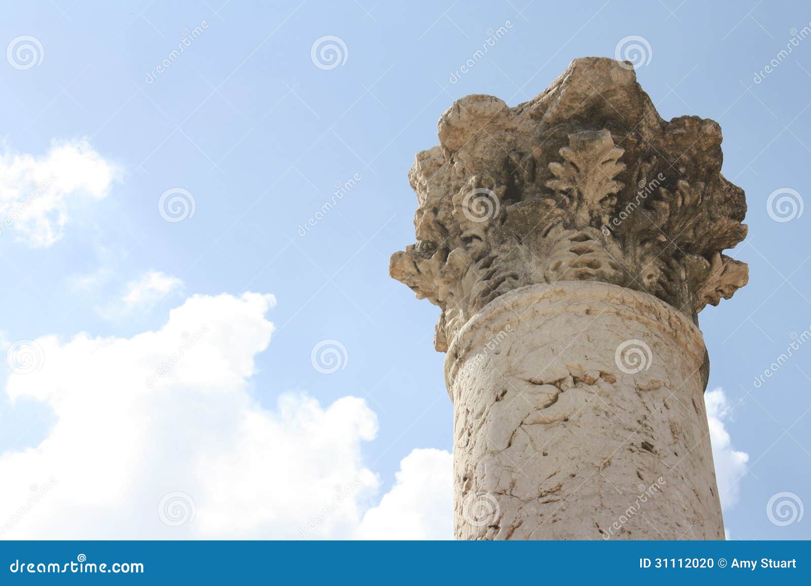 Israel Column stock photo. Image of ancient, clouds, ruins - 31112020