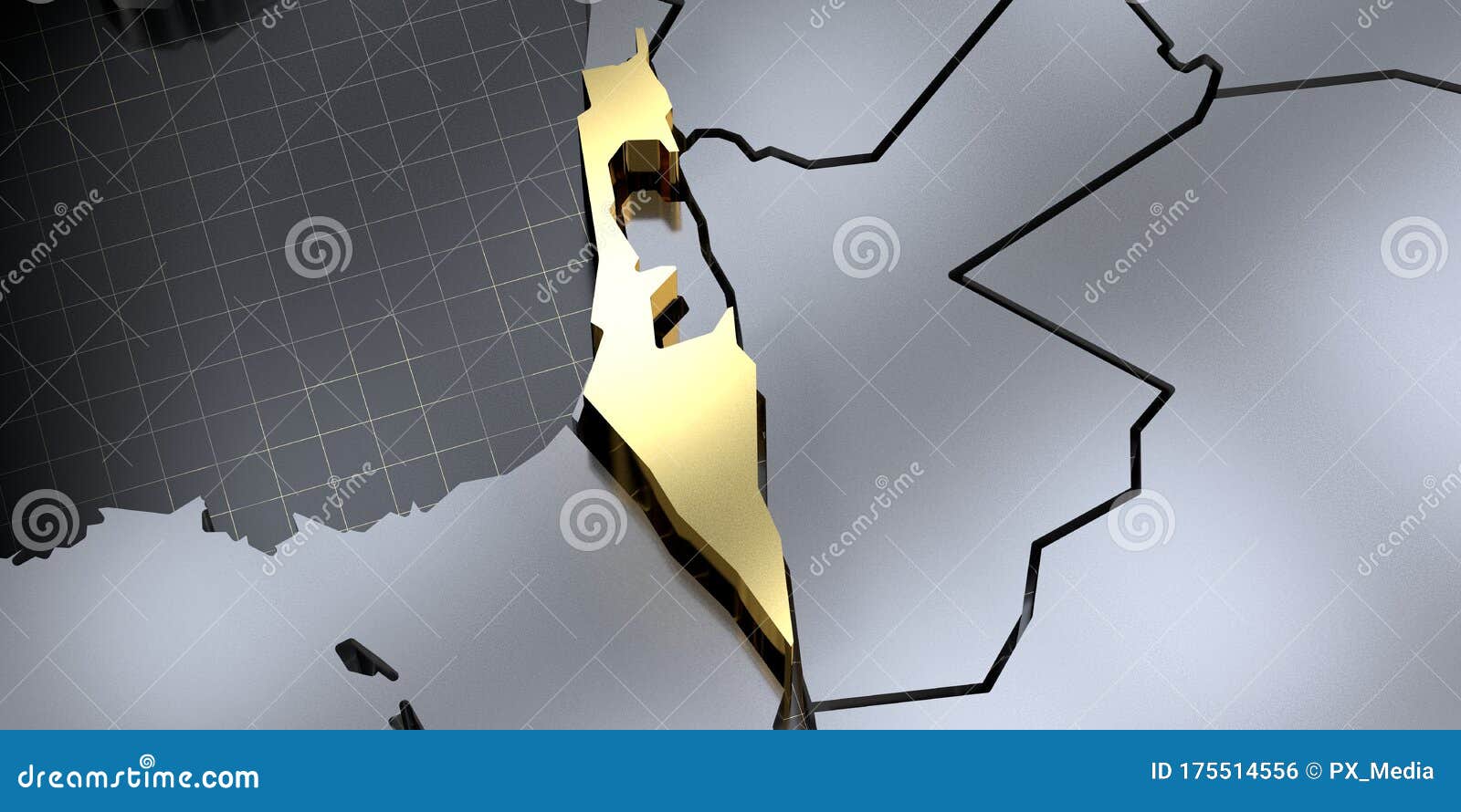 Israel - Country Shape - 3D Illustration Stock Illustration ...