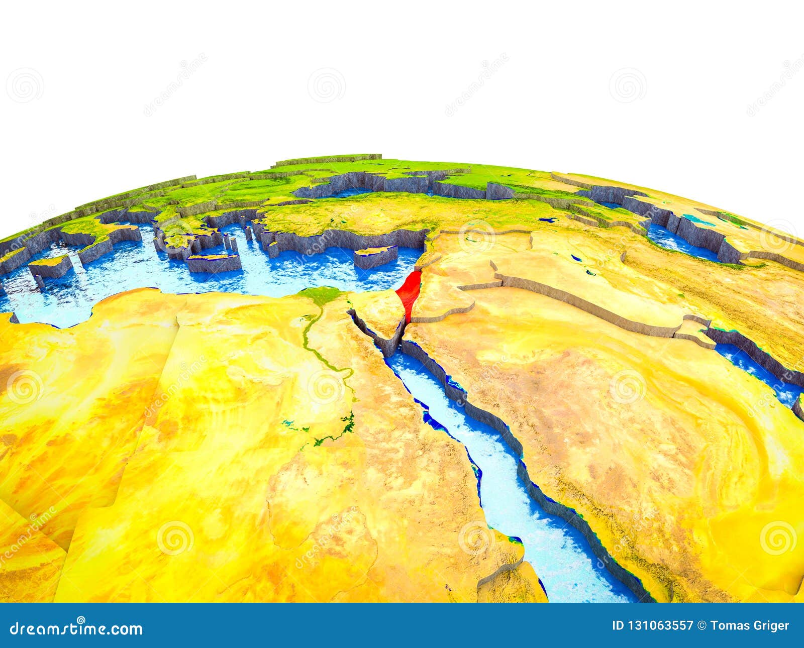 Israel on 3D Earth stock illustration. Illustration of country - 131063557