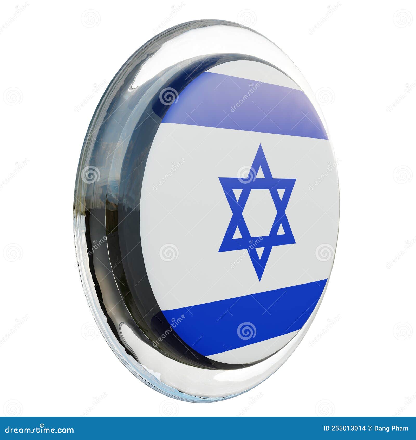 Israel 3D flag stock illustration. Illustration of round - 255013014