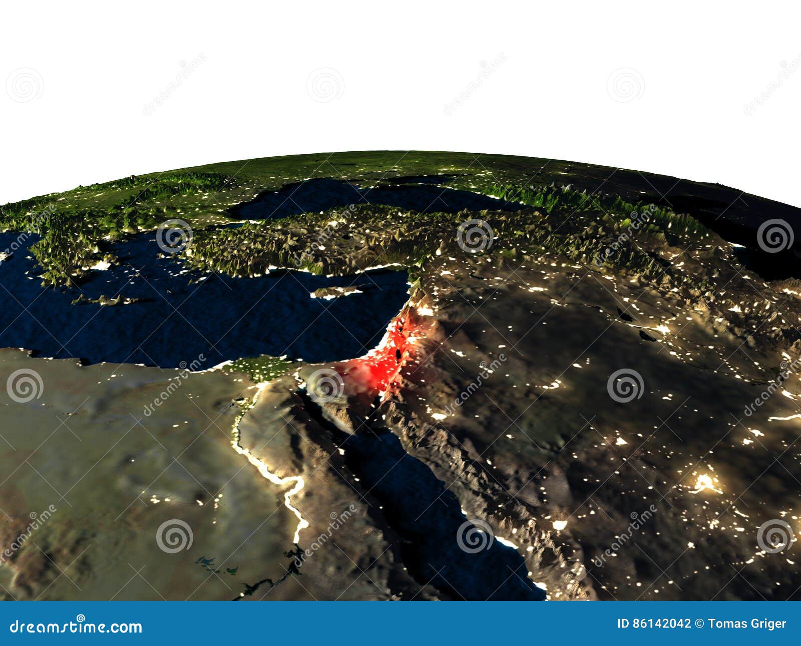 Israel Del Espacio En La Noche Stock de ilustración - Ilustración de ...