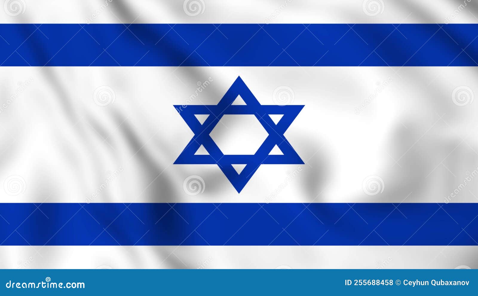 Israel Develops the Flag. Israel National Flag, 4k Close-up Stock ...