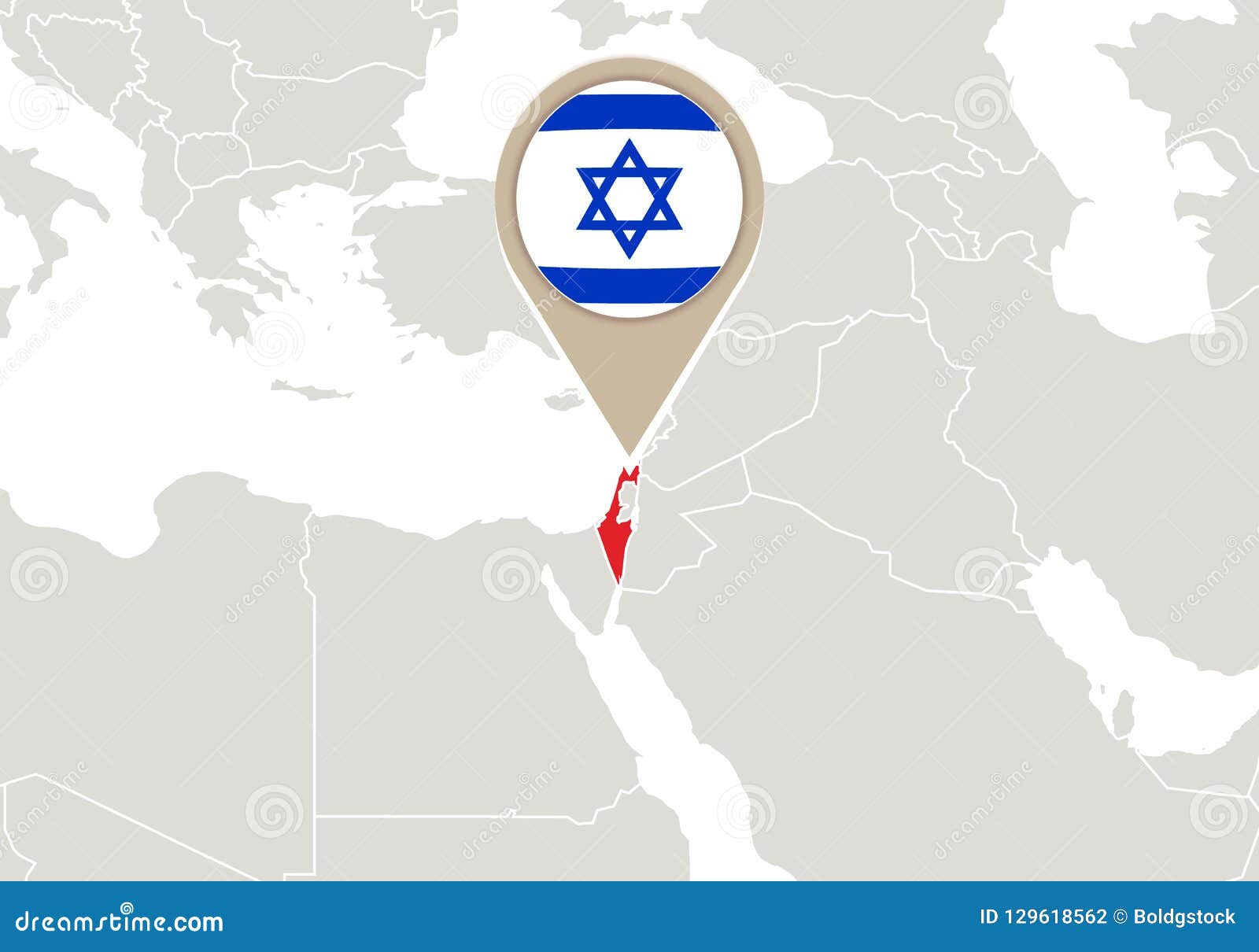 Israel en mapa del mundo ilustración del vector. Ilustración de ...