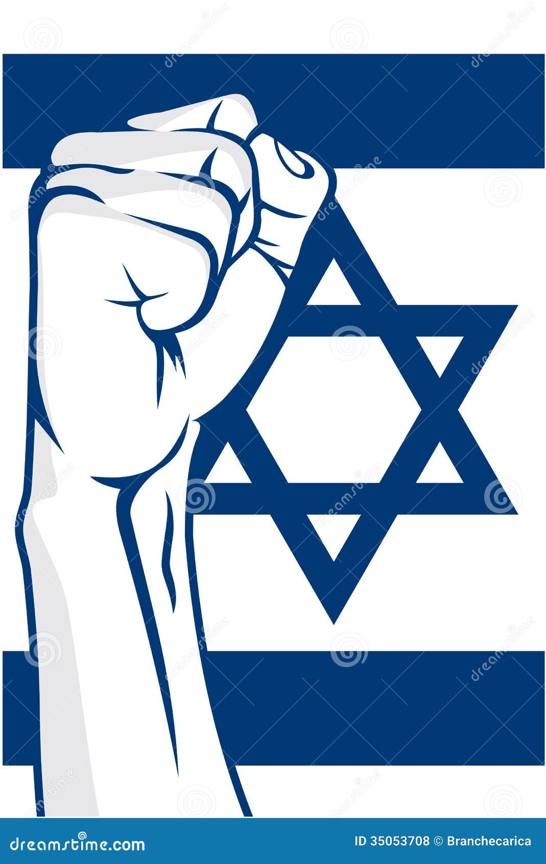 Israel fist stock vector. Illustration of flag, national - 35053708