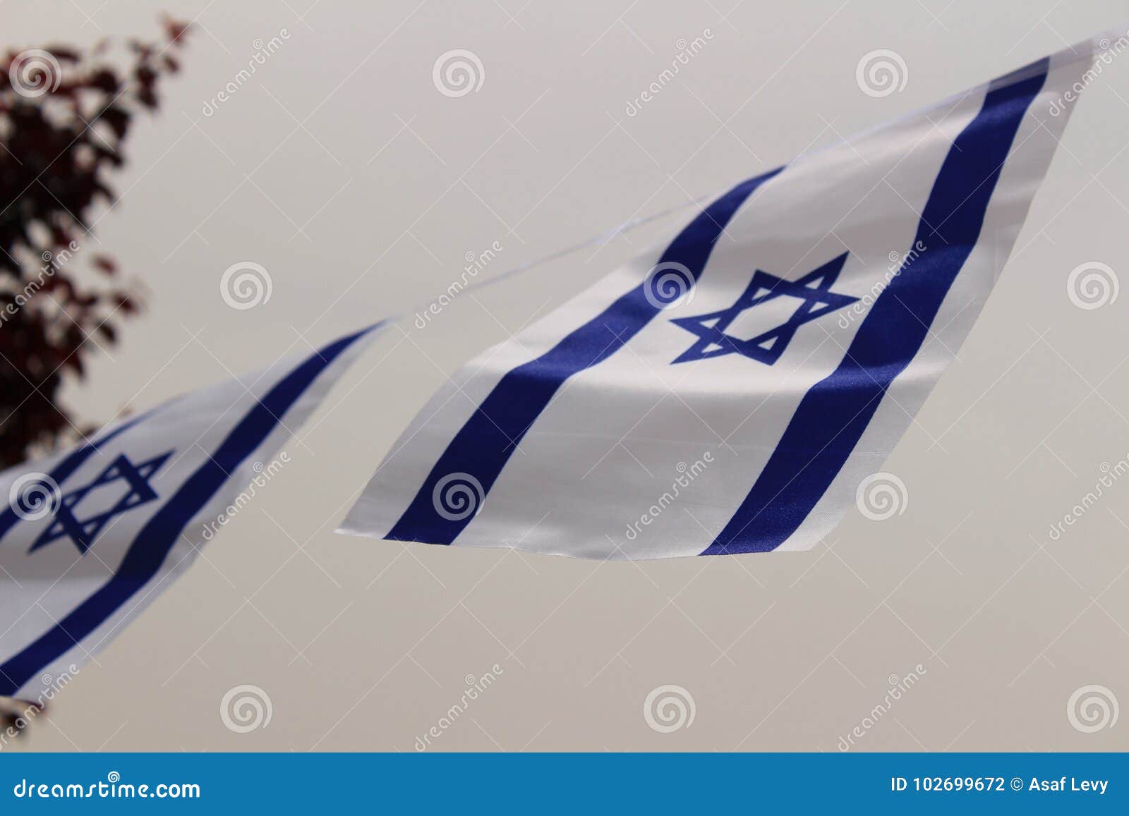 Israel Flag Blowing in the Wind Stock Photo - Image of blowing, israel ...