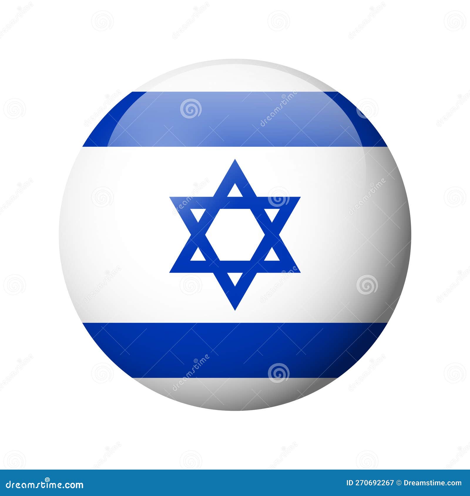 Glossy Circle Badge Flag of Israel Stock Vector - Illustration of icon ...
