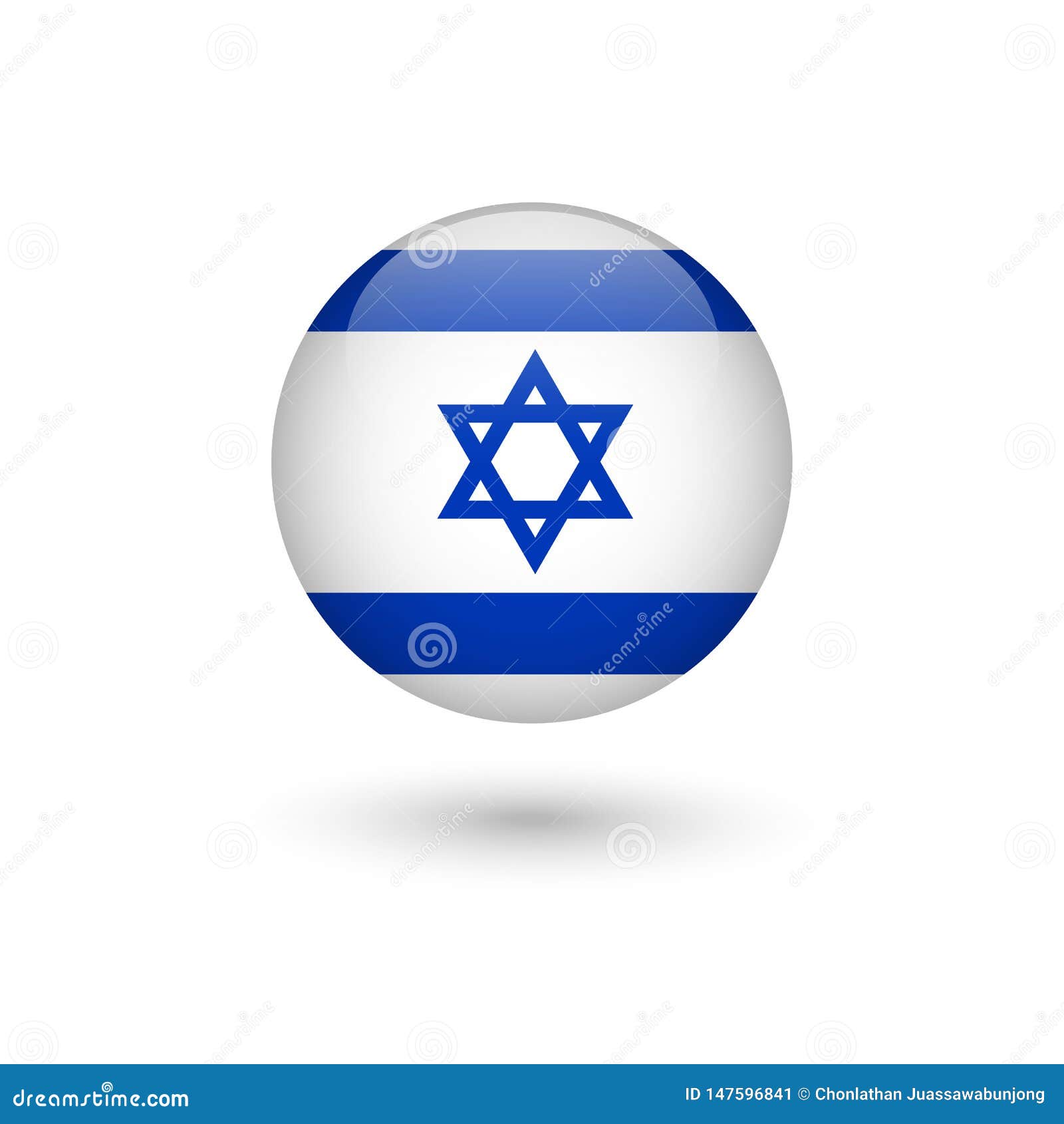 Israel flag round glossy stock vector. Illustration of graphic - 147596841