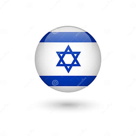 Israel flag round glossy stock vector. Illustration of graphic - 147596841
