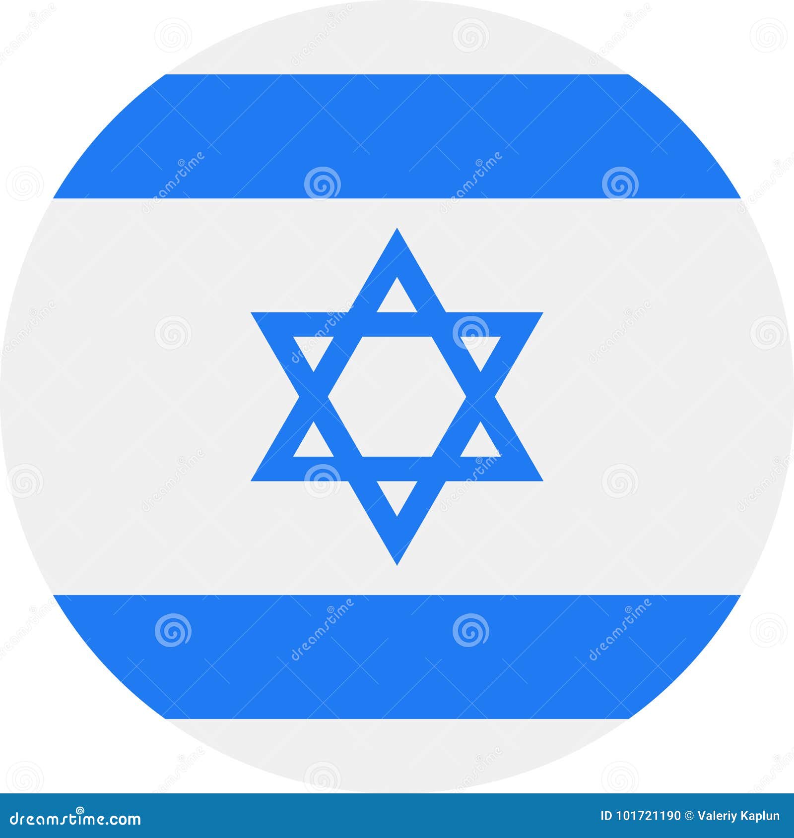 Israel Flag Vector Round Flat Icon Stock Illustration - Illustration of ...