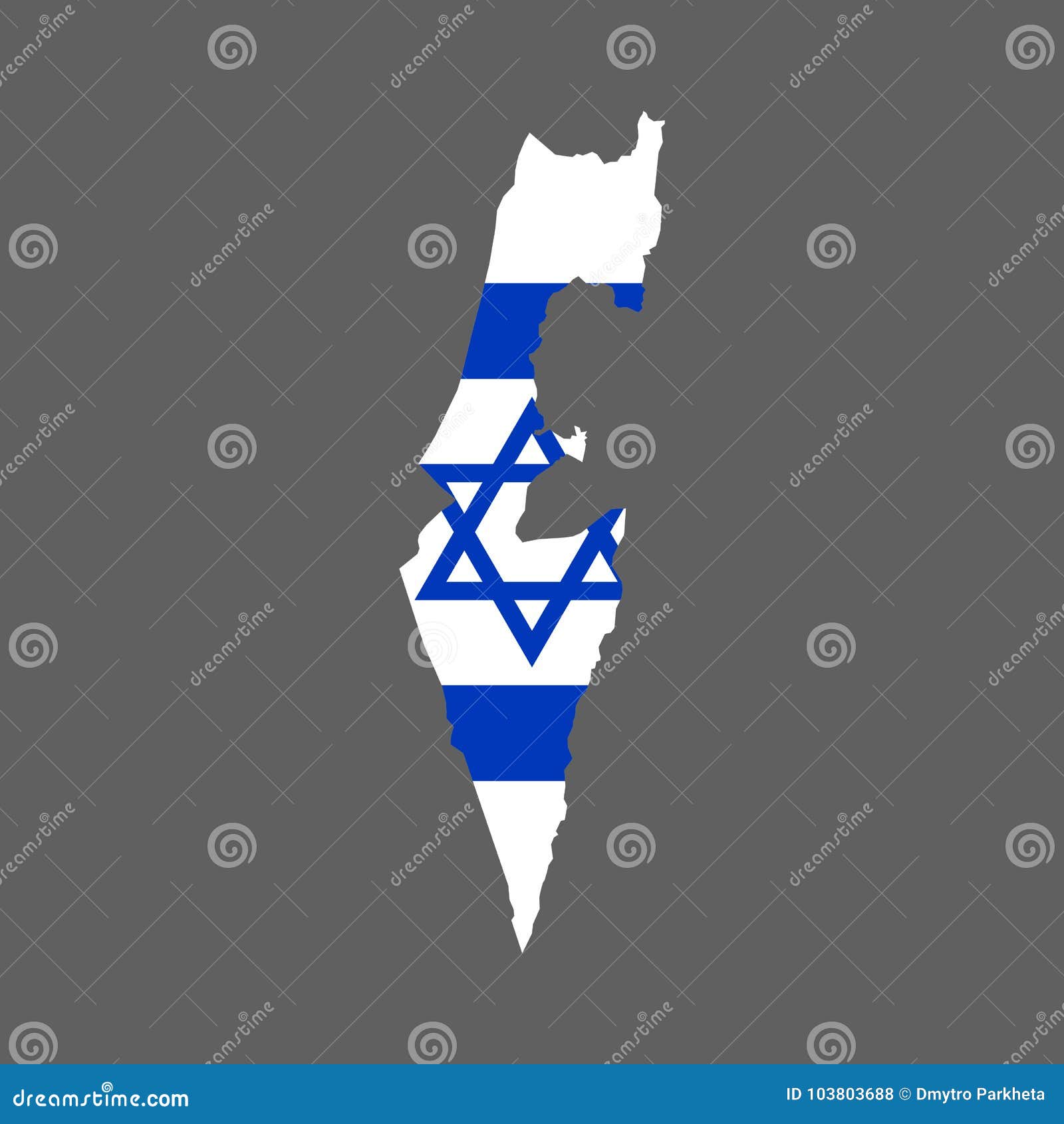 Israel-Flagge und -karte vektor abbildung. Illustration von ...