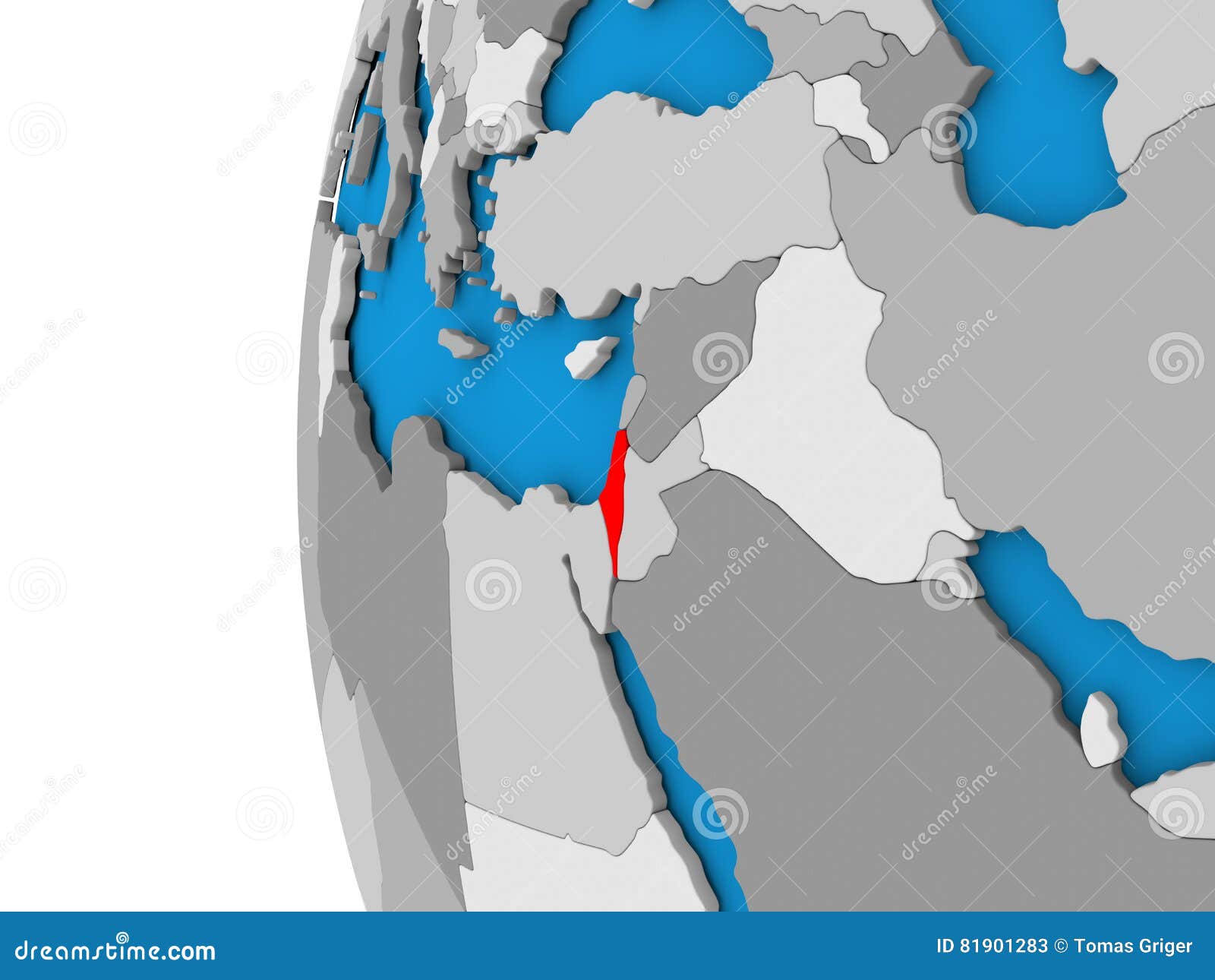Israel on globe stock illustration. Illustration of international ...