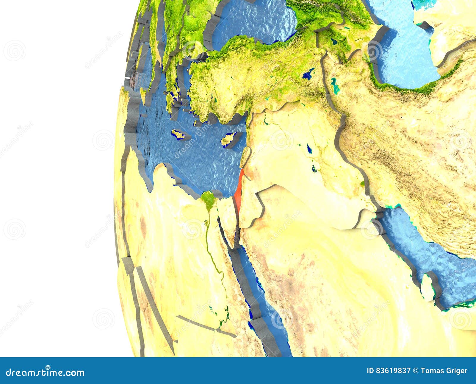 Israel on globe stock illustration. Illustration of hebrew - 83619837