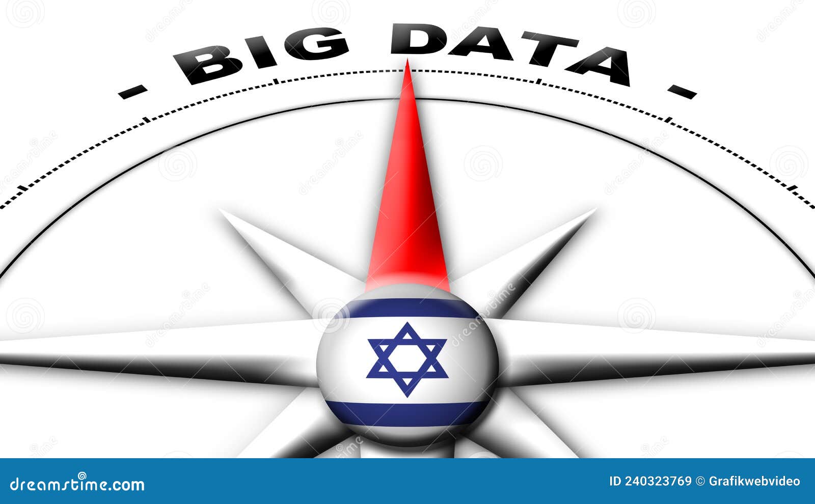 Israel Globe Sphere Flag and Compass Concept Big Data Titles â€“ 3D ...