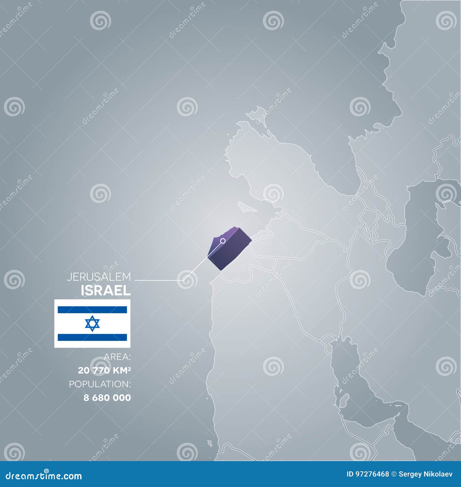 Israel Population Map. Large Group Of People In A Shape Of Israeli Map ...