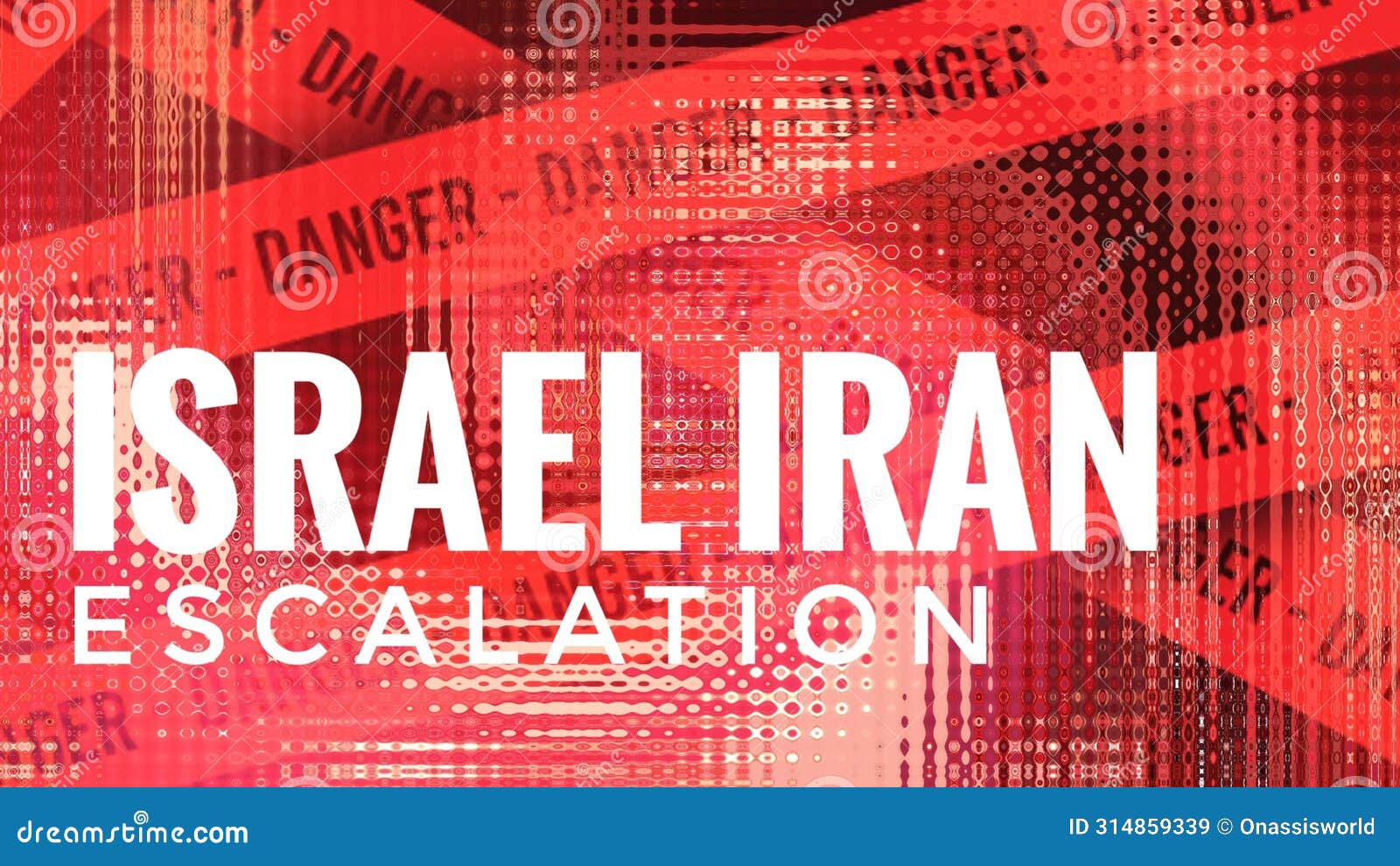 Israel Iran War Escalation News Header Stock Illustration ...