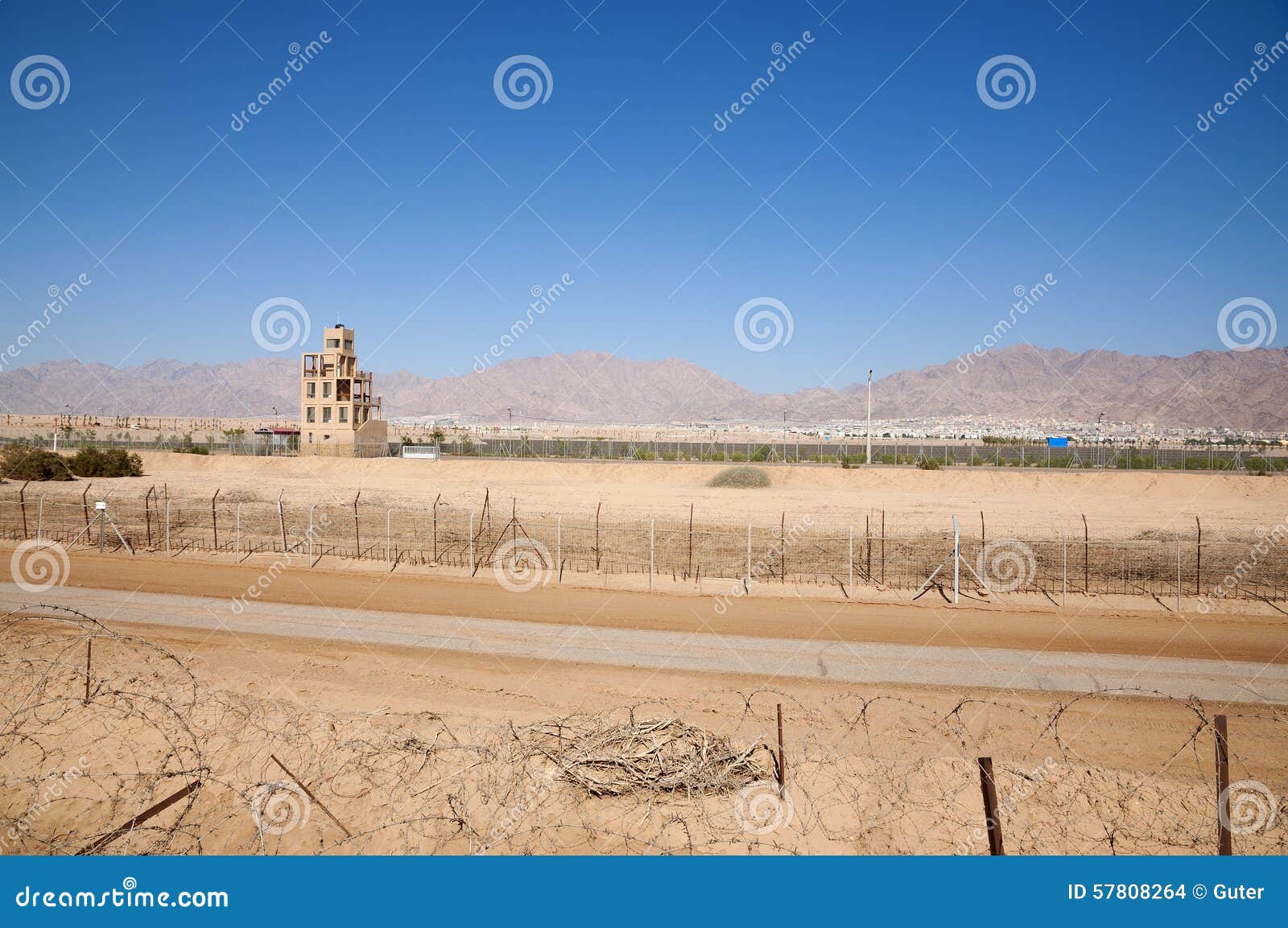 Israel - Jordan border stock photo. Image of israel, palisade - 57808264
