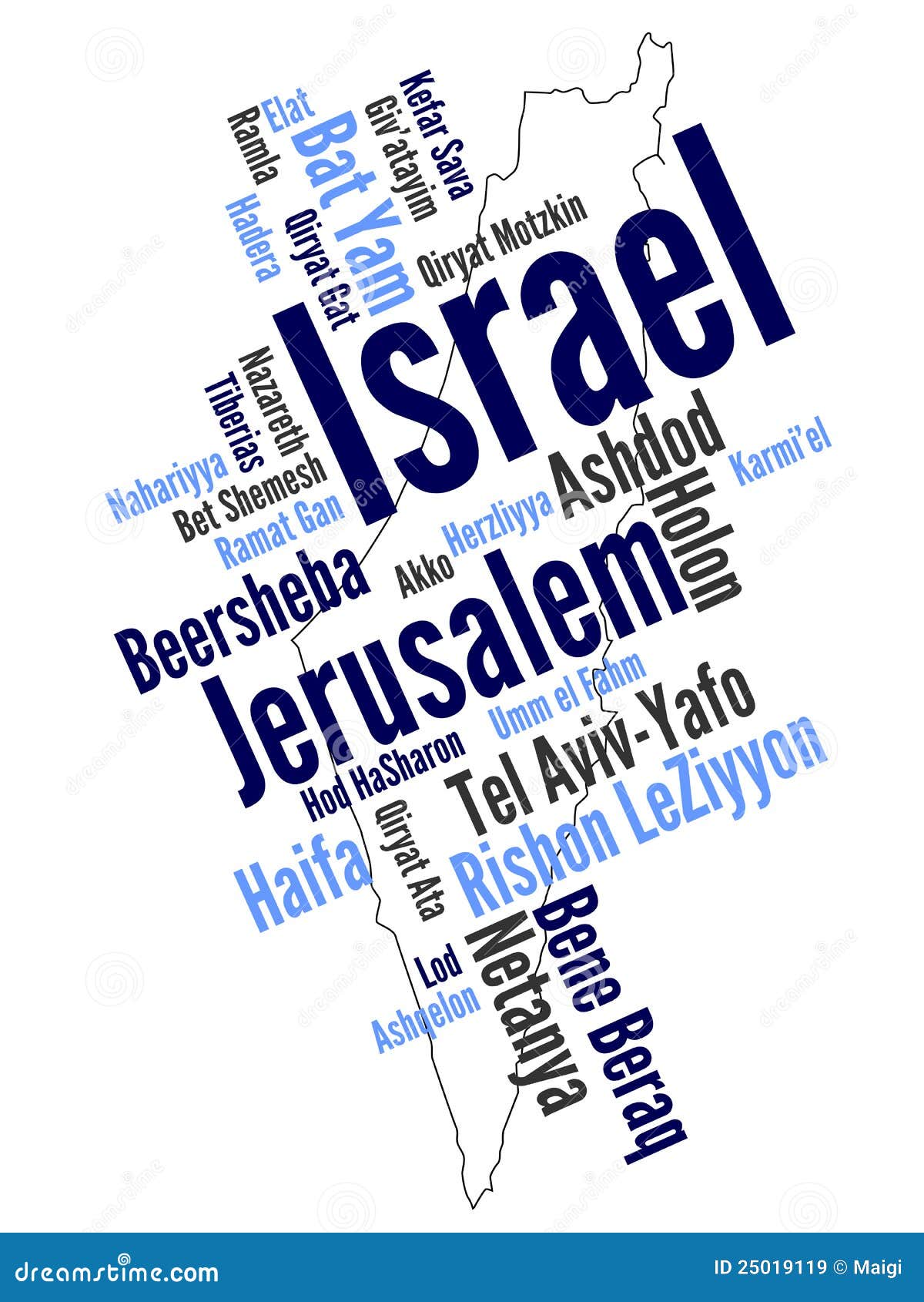 Israel 3D Map Cartoon Vector | CartoonDealer.com #237889427
