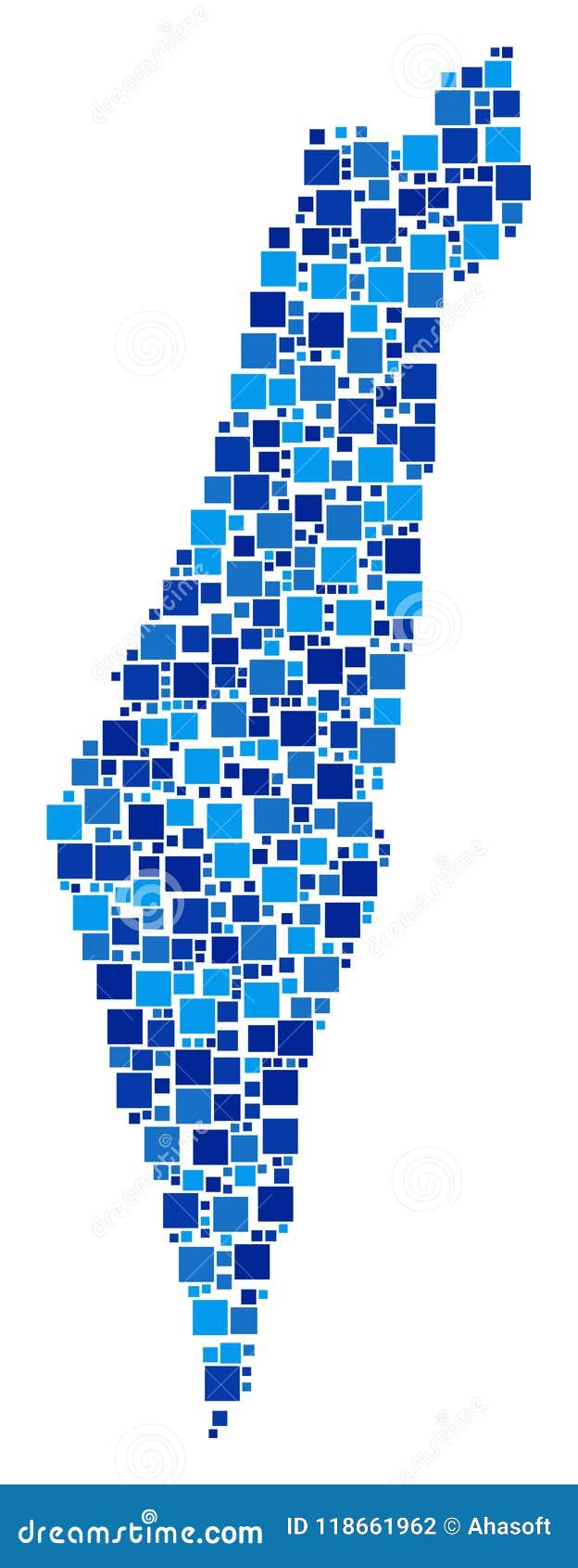 Israel Map Collage of Squares Stock Vector - Illustration of israeli ...