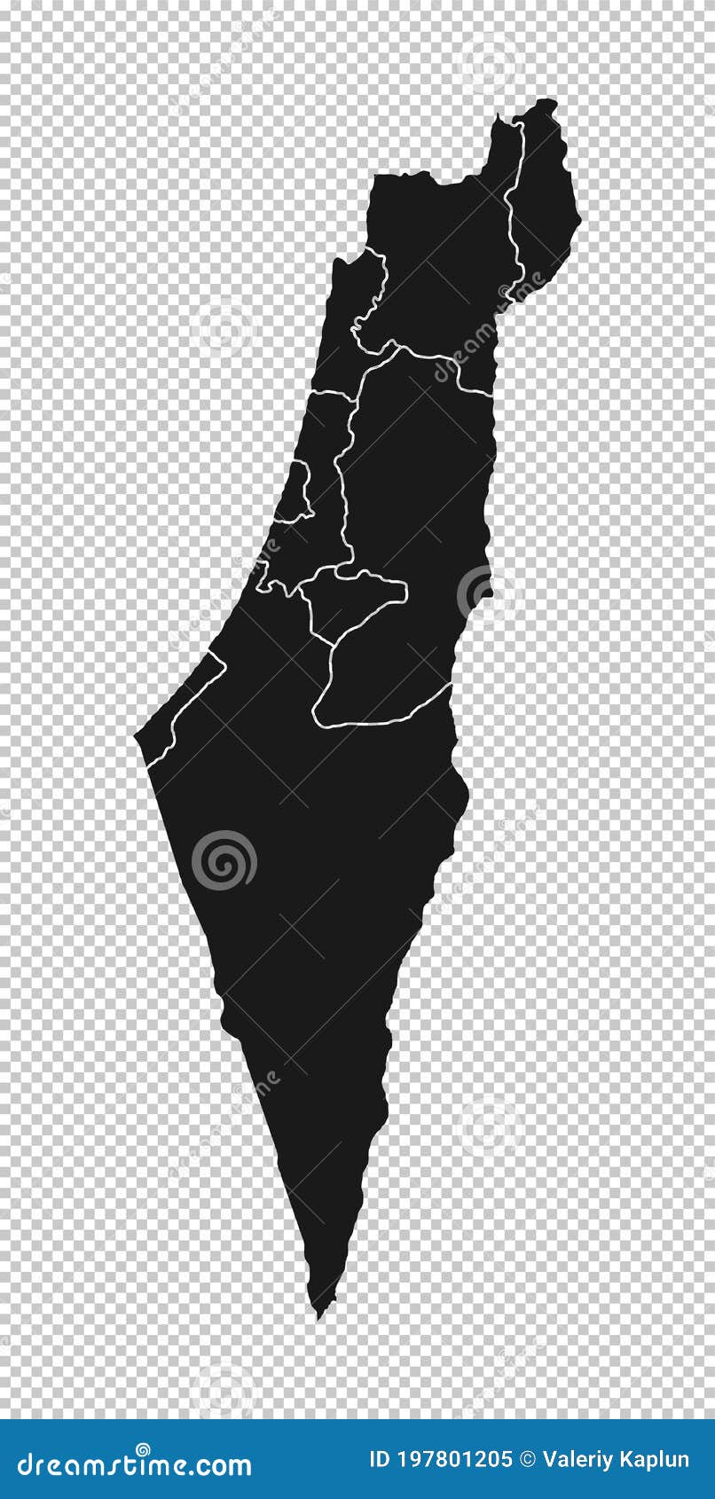 Israel Map On Transparent Background. Vector Illustration Royalty-Free ...