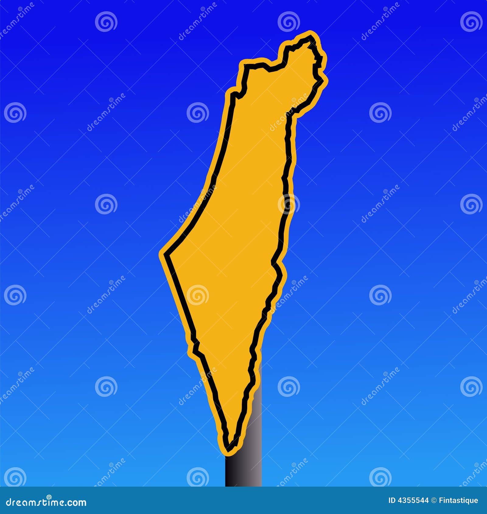 Israel map warning sign stock vector. Illustration of highway - 4355544