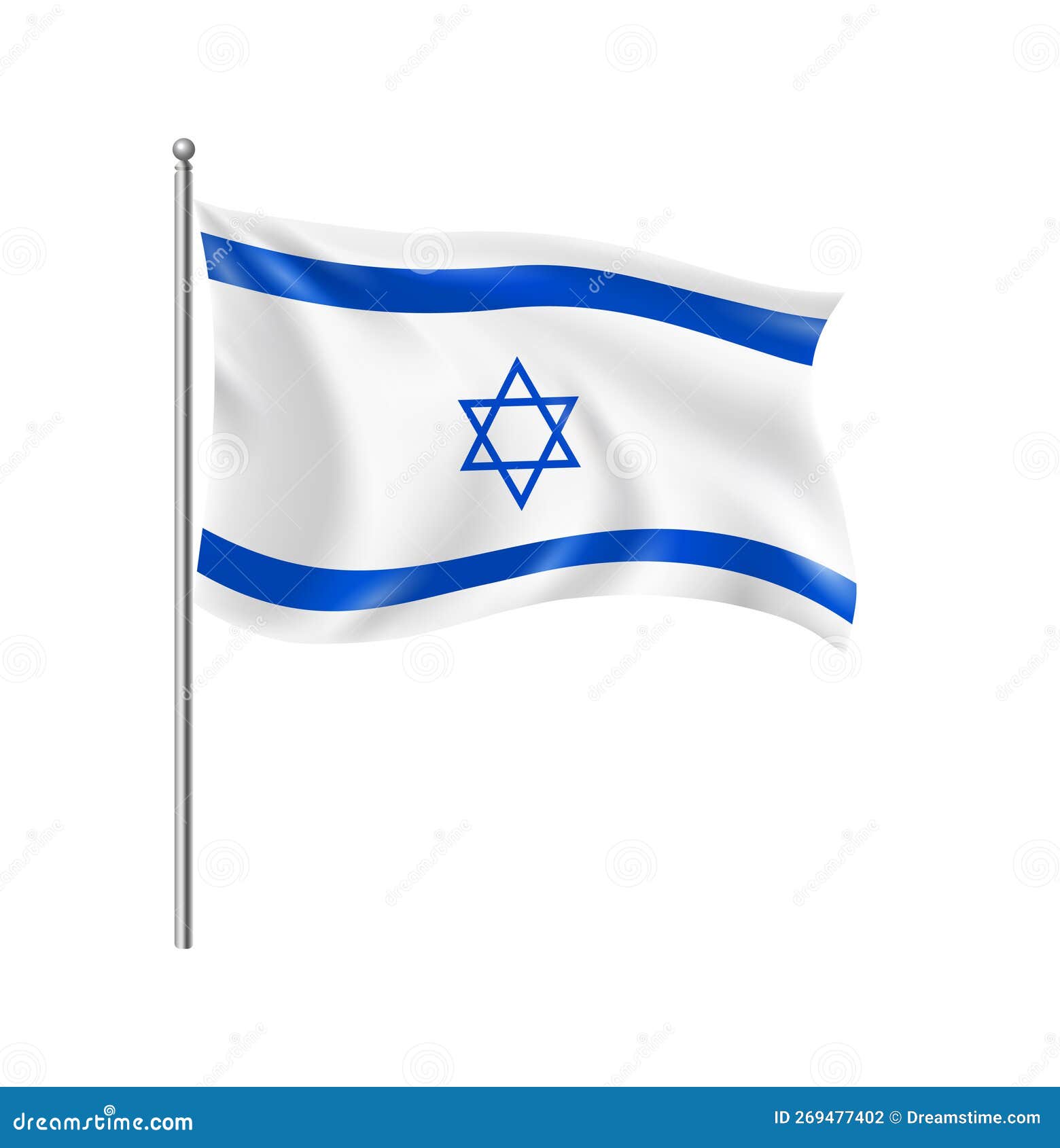 Israel National Flag Composition Stock Vector - Illustration of pride ...