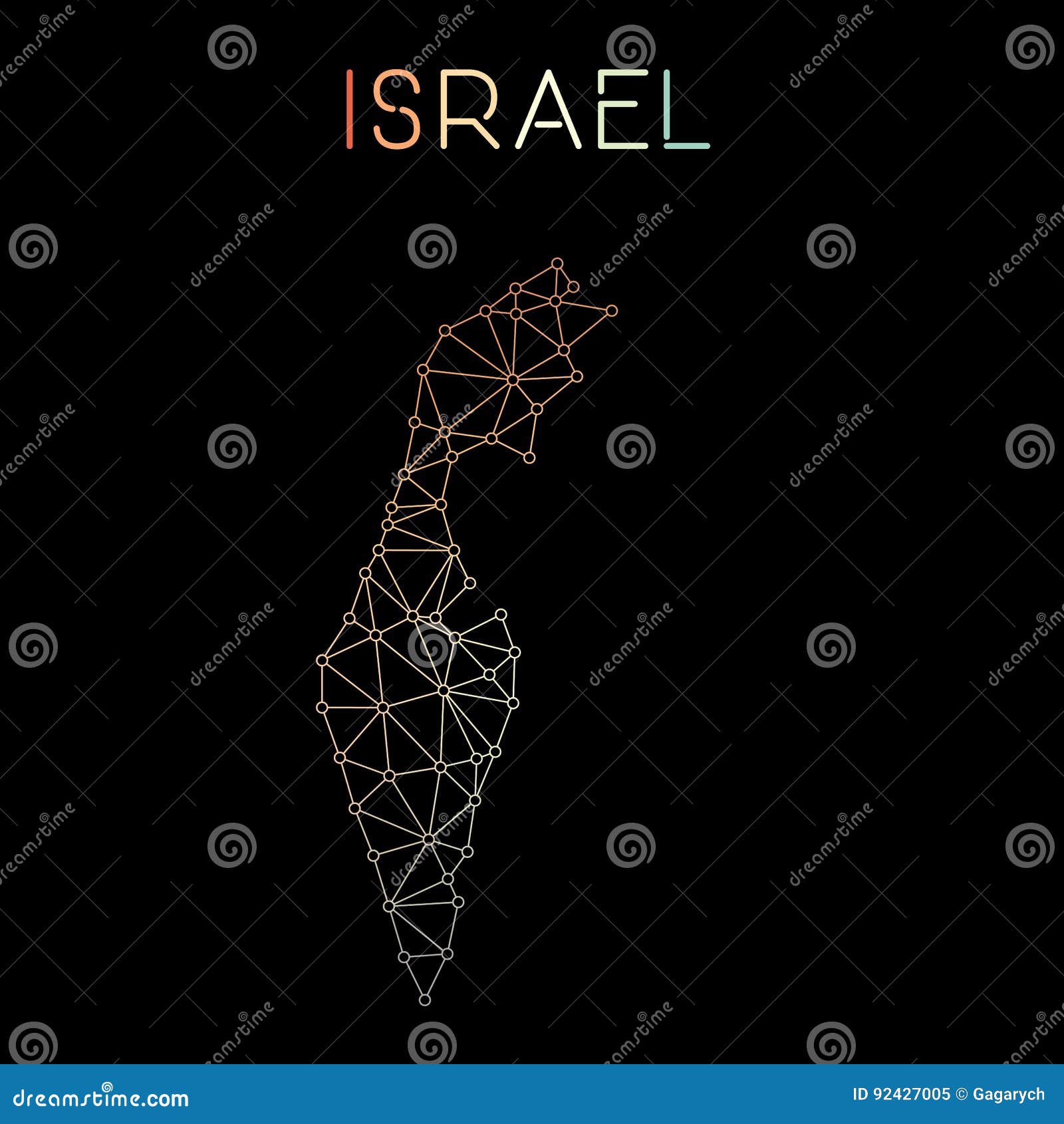 Israel network map. stock vector. Illustration of citizen - 92427005