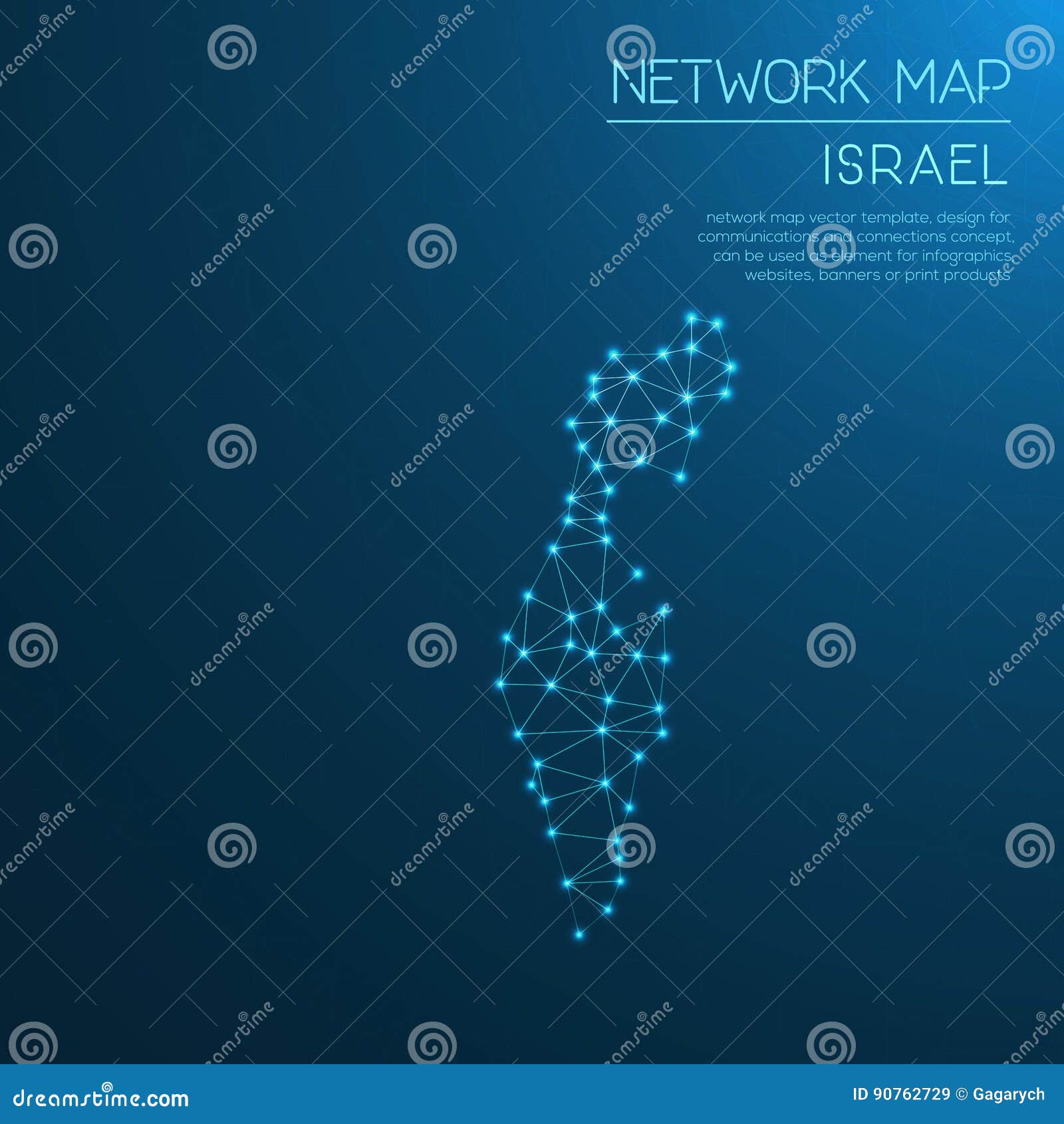 Israel network map. stock vector. Illustration of electrical - 90762729