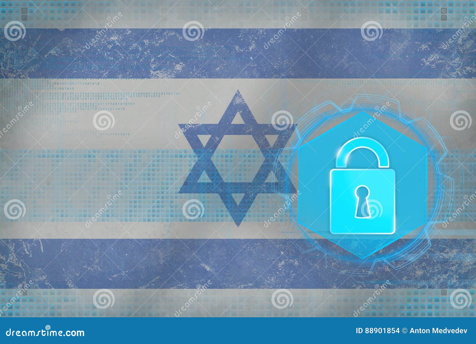 Israel Network Protected. Net Protection Concept. Stock Illustration ...