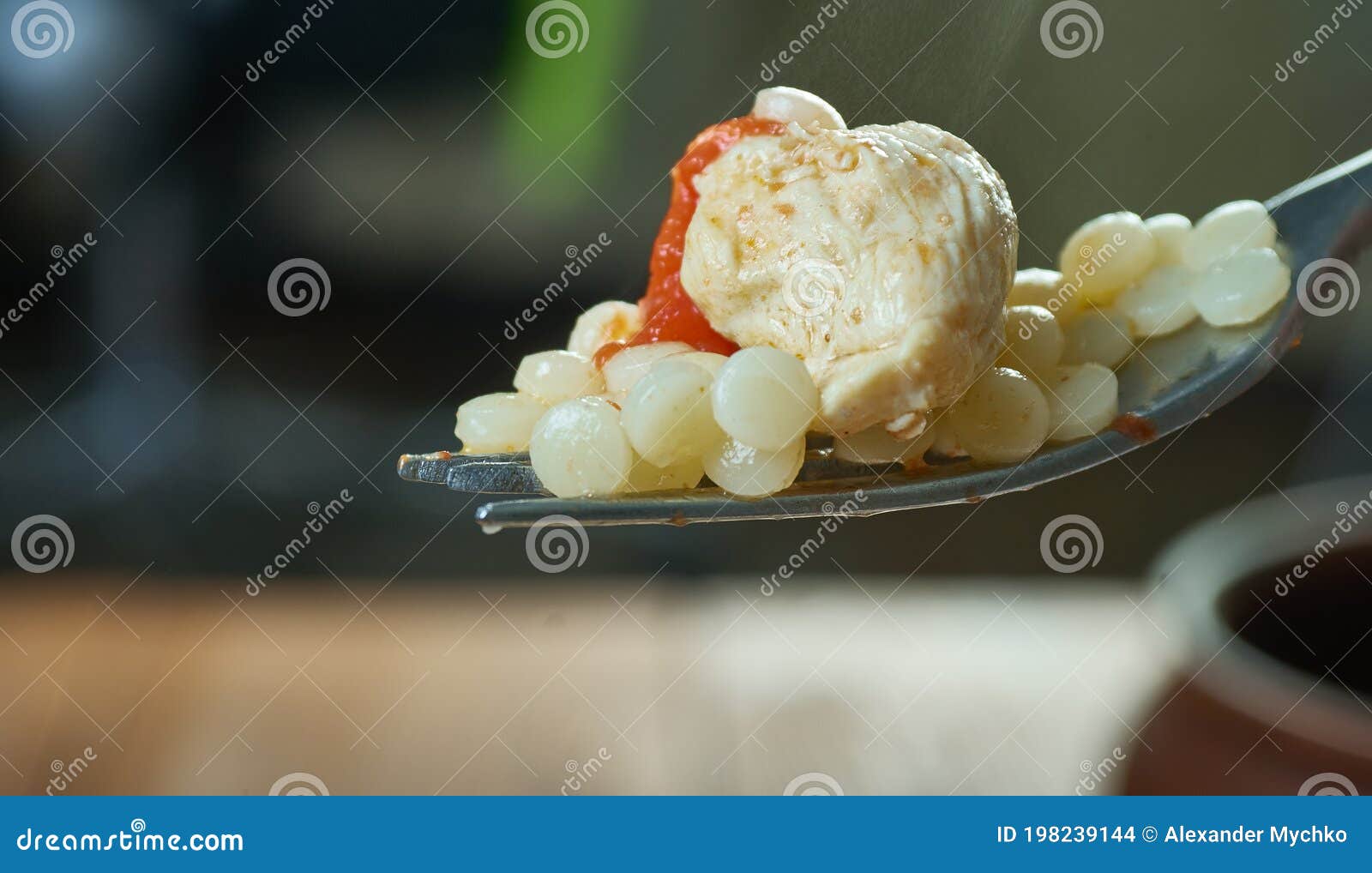 Israel One Pot Garlicky Ptitim Stock Photo - Image of herb, salad ...