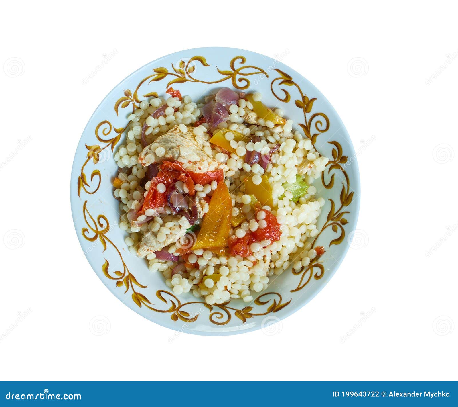 Israel One Pot Garlicky Ptitim Stock Photo - Image of garlicky, roasted ...