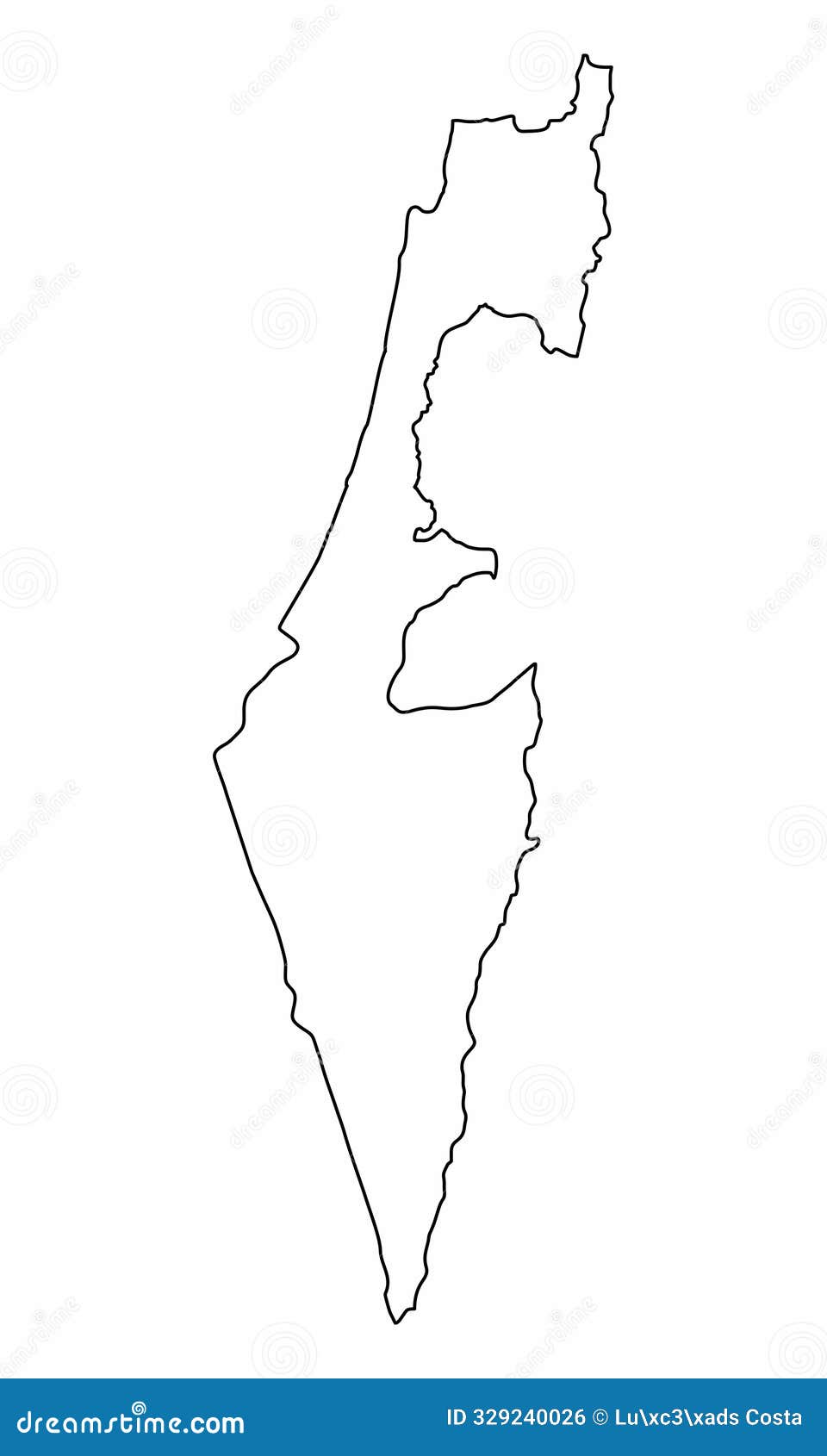 Israel Outline Map Royalty-Free Stock Image | CartoonDealer.com #4360480