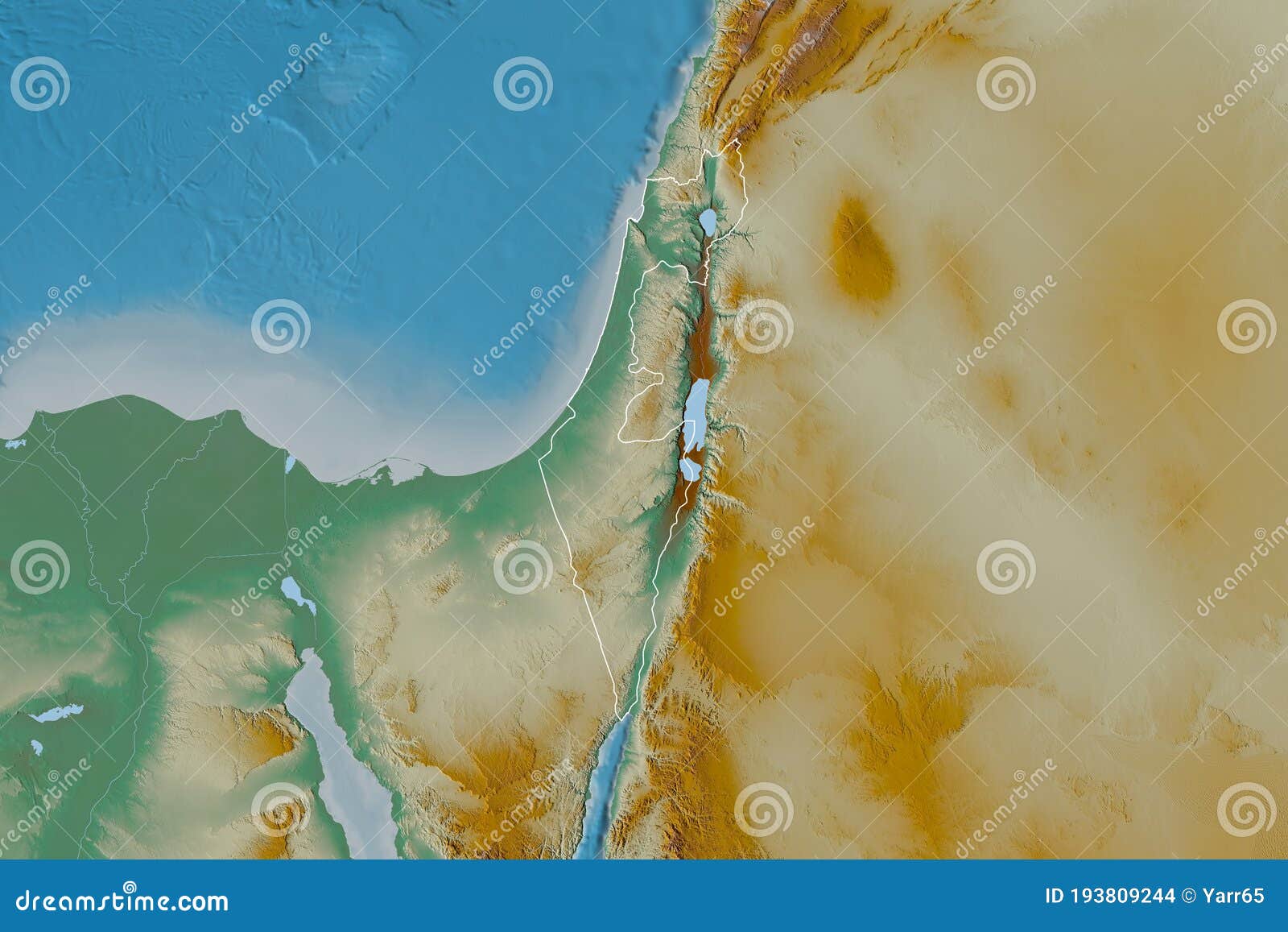 Israel outlined. Relief stock illustration. Illustration of earth ...