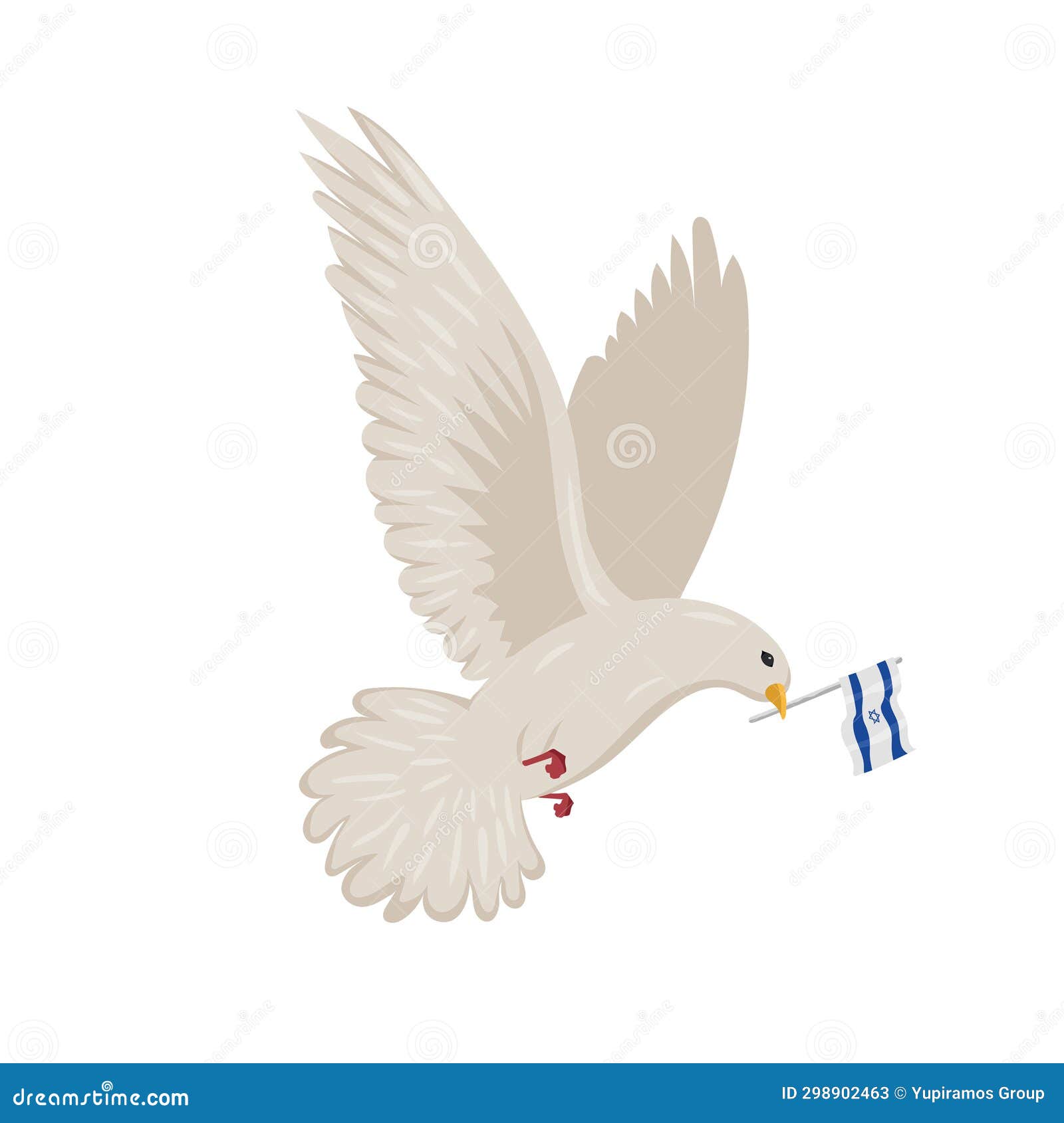 Israel Peace Dove with Flag Stock Vector - Illustration of save ...