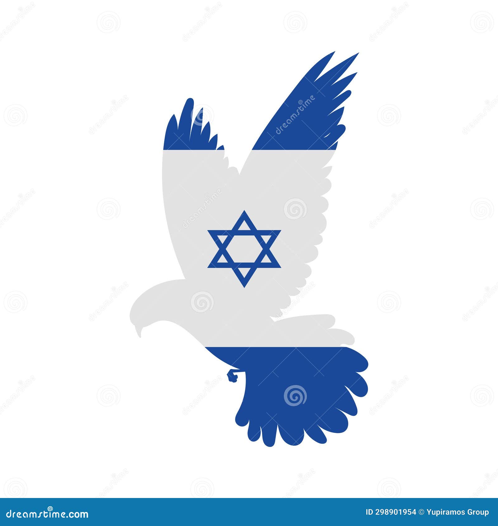 Israel peace dove stock illustration. Illustration of vector - 298901954