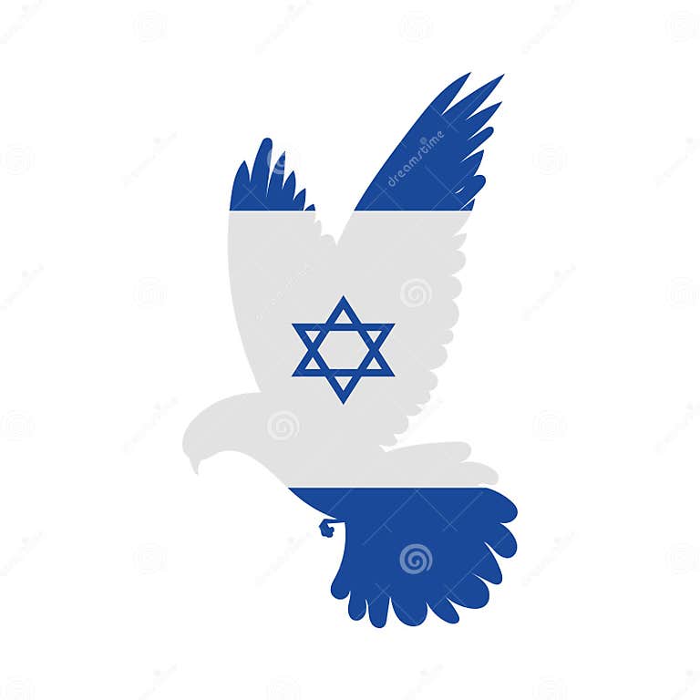 Israel peace dove stock illustration. Illustration of vector - 298901954